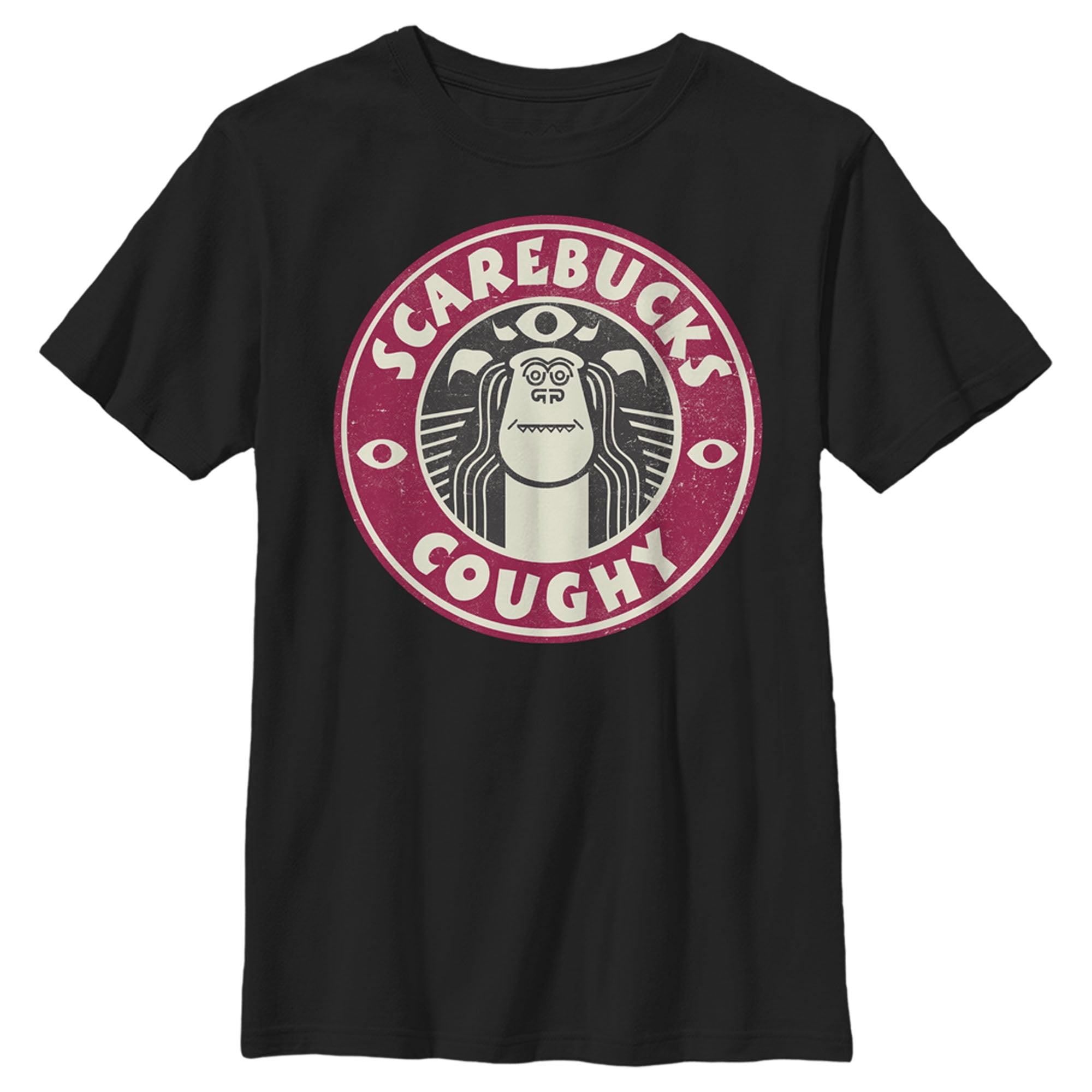 Boy's Monsters at Work Scarebucks Coughy Graphic Tee Black Large ...