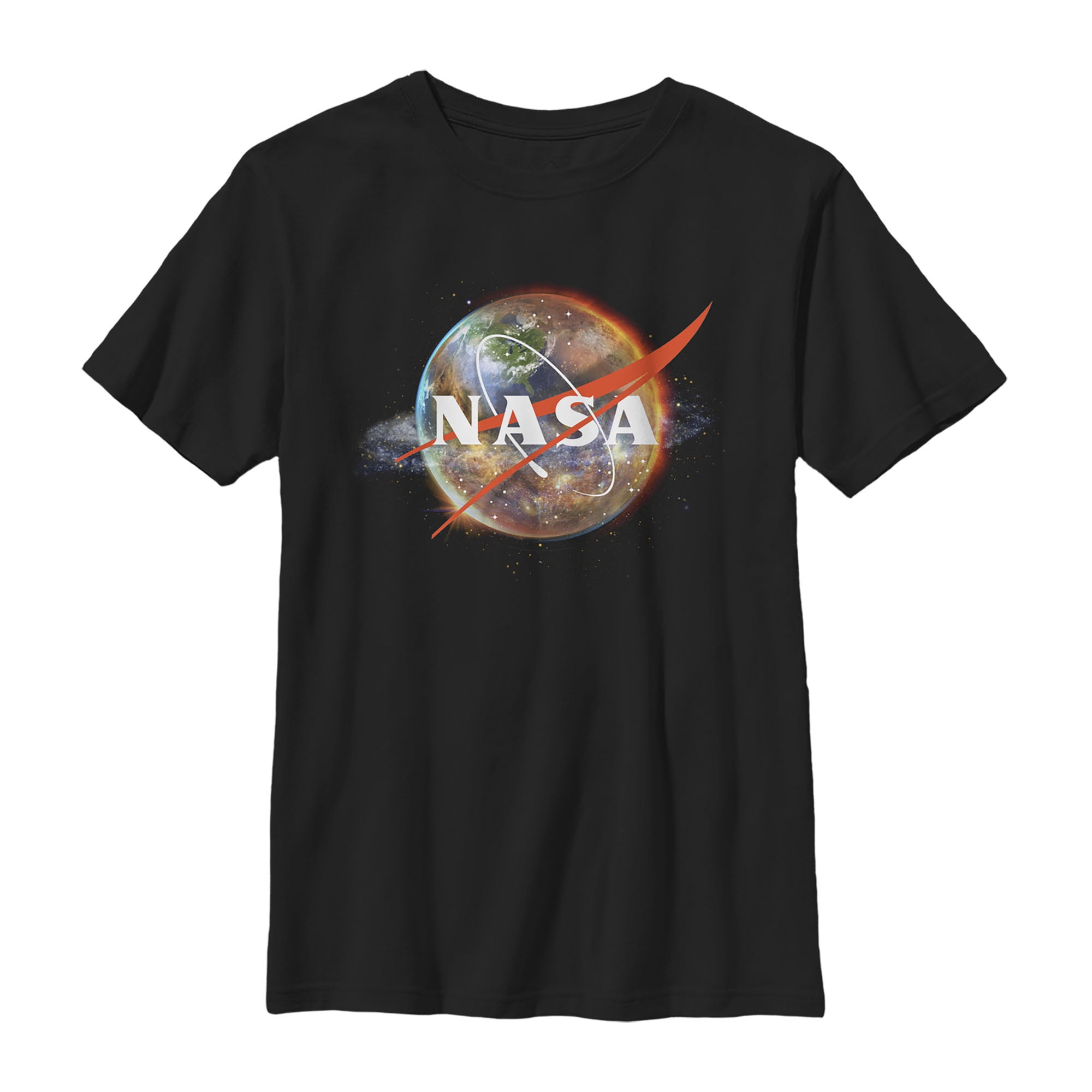 Boy's NASA Planetary Swirl Logo Graphic Tee Black Small - Walmart.com