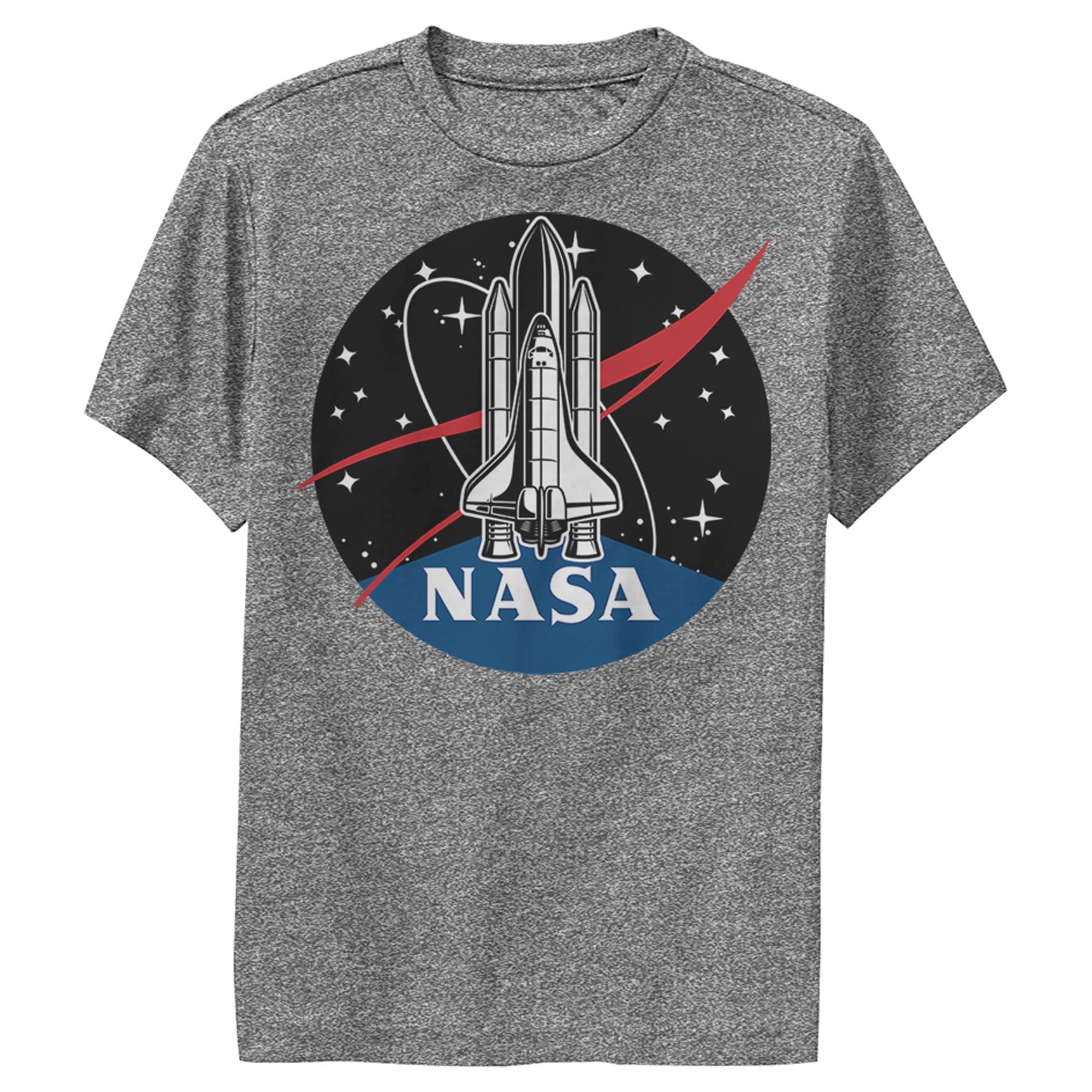 Boy's NASA Rocket Logo Performance Graphic Tee Charcoal Heather Large ...