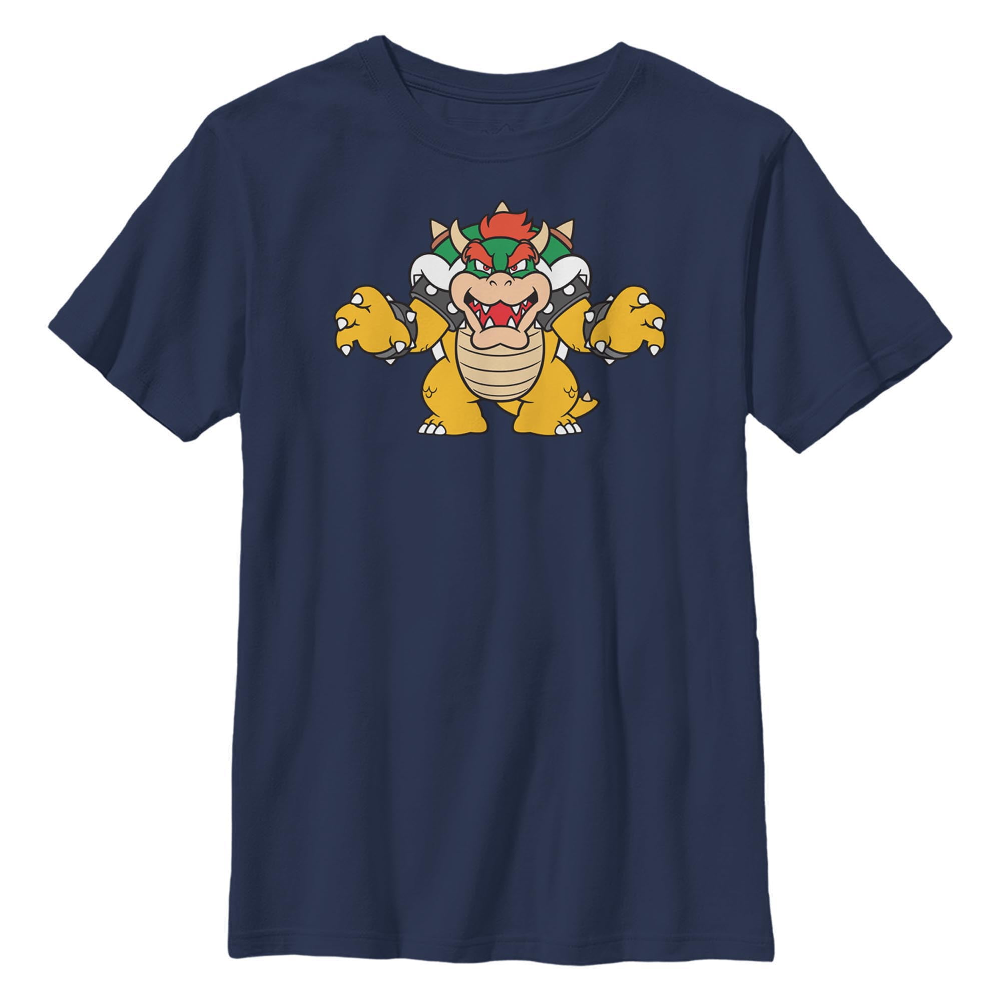 Boy's Nintendo Bowser Graphic Tee Navy Blue X Small - Walmart.com
