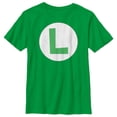 Boy's Nintendo Luigi Circle Icon Graphic Tee Kelly Green Large ...