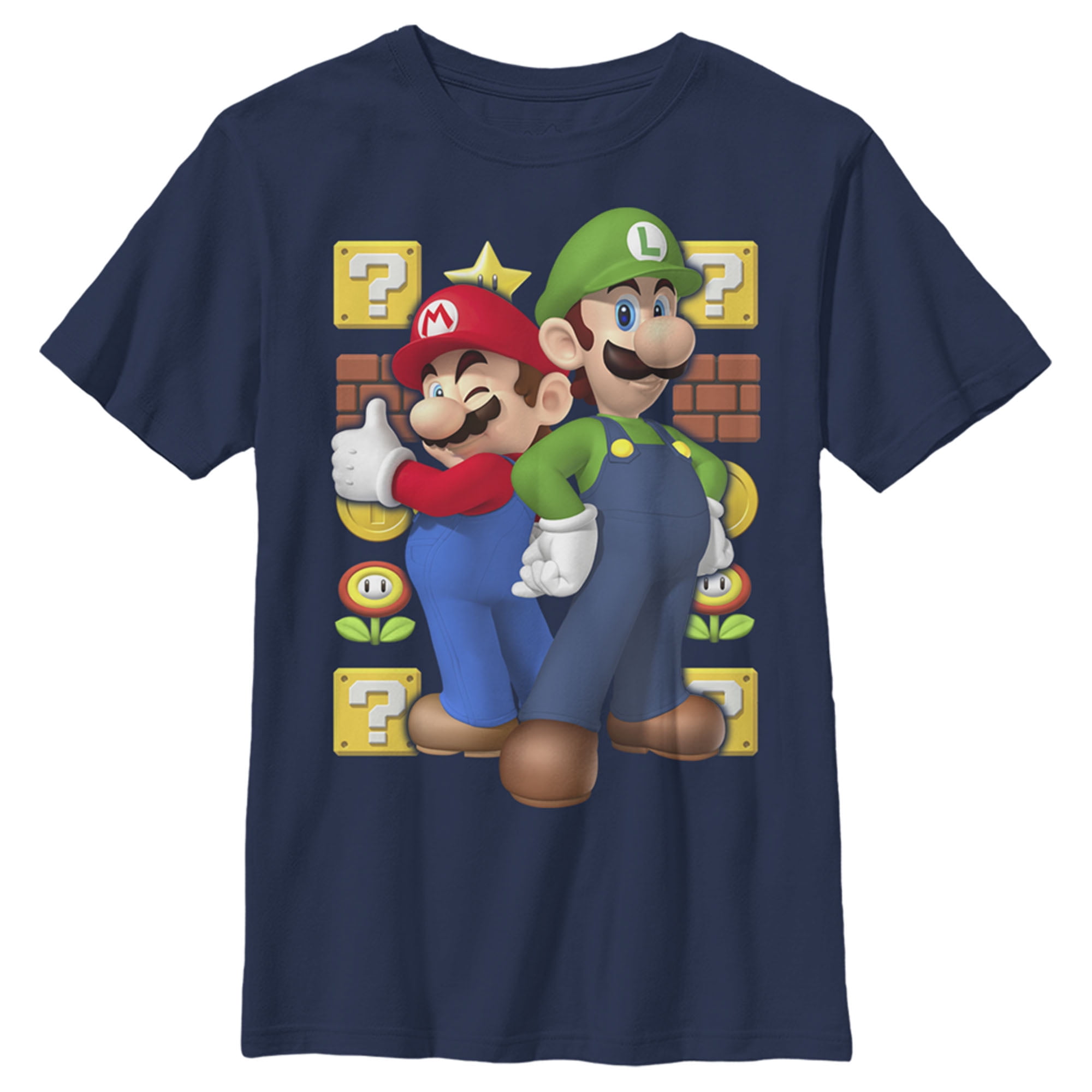 Boy's Nintendo Mario and Luigi Graphic T-Shirt - Walmart.com