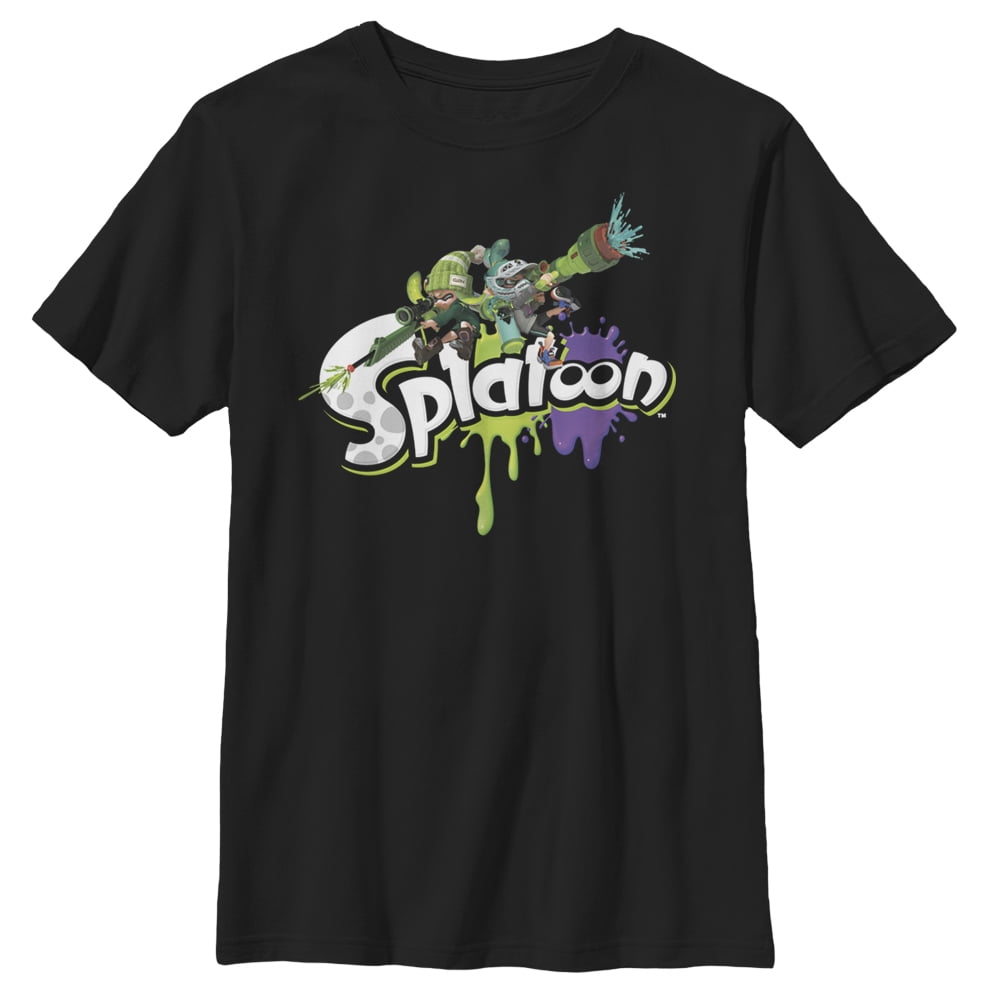 Boy's Nintendo Splatoon Splat Graphic Tee Black Medium - Walmart ...