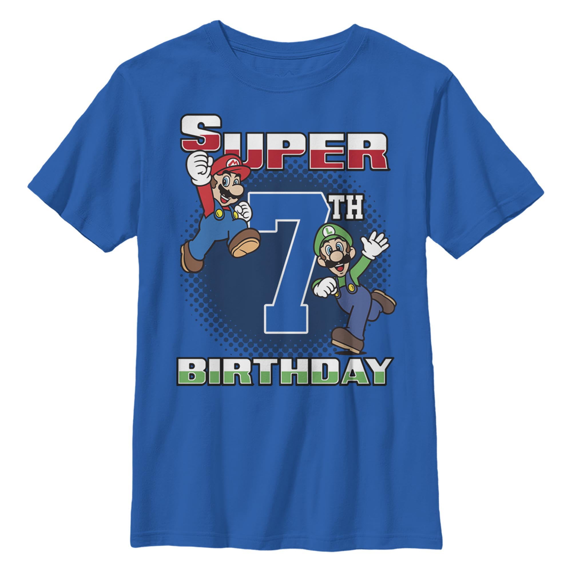 Boy's Nintendo Super Birthday Super Mario Graphic T-Shirt - Walmart.com