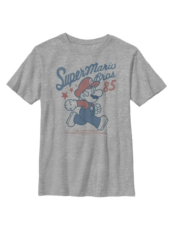Boy's Nintendo Mario Sidekick Yoshi Graphic Tee Charcoal Heather Large ...