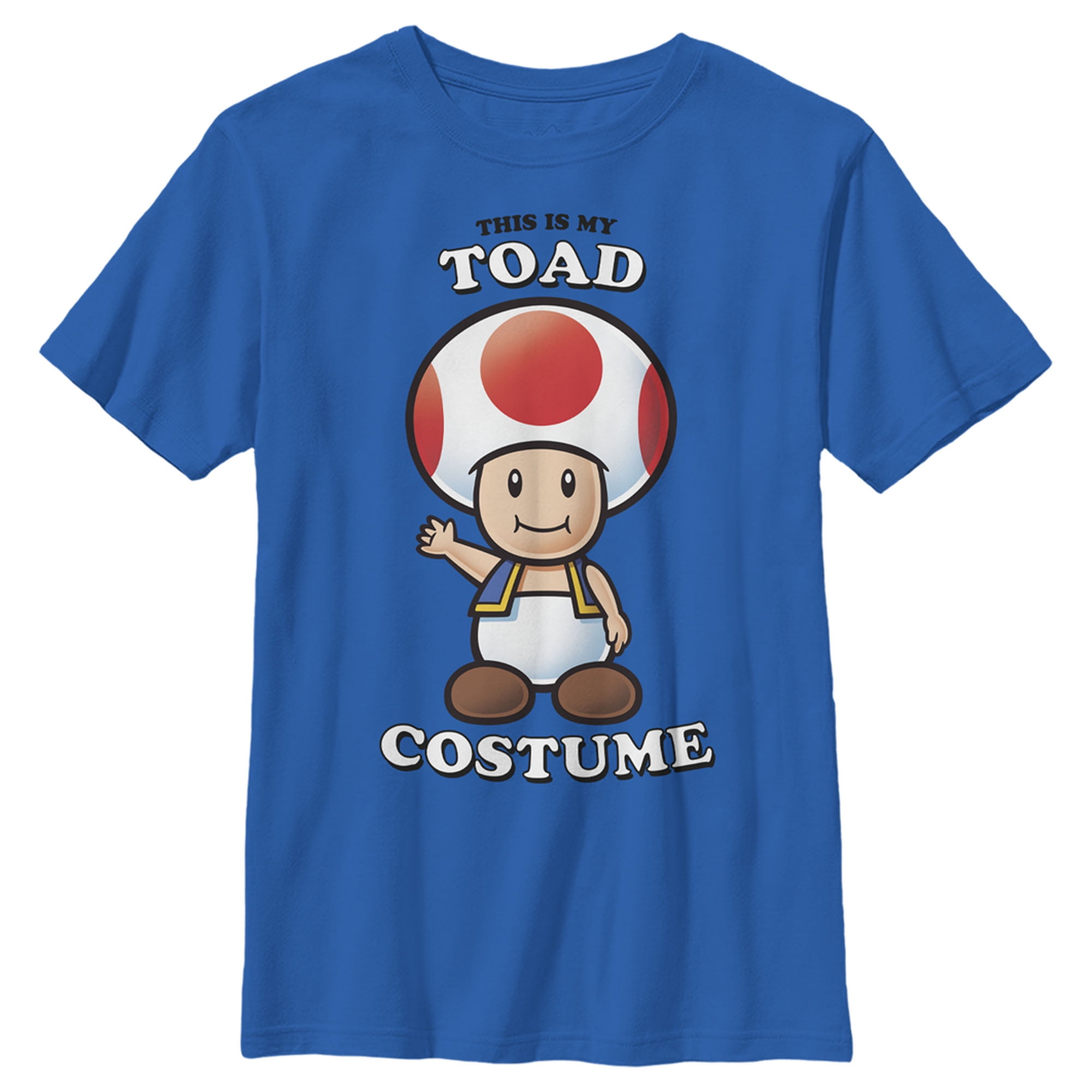 Boy's Nintendo This is my Toad Costume Graphic Tee Royal Blue X Small ...