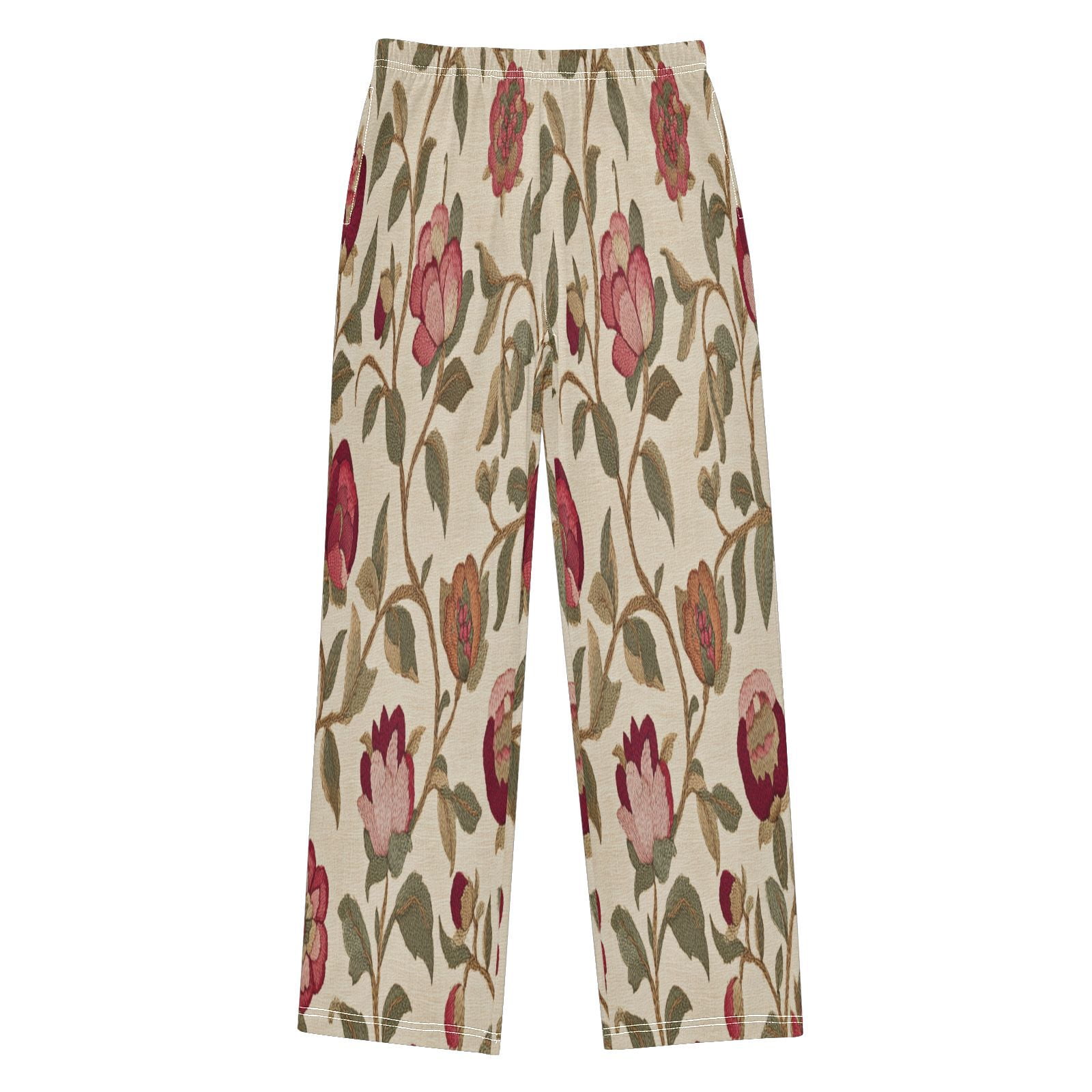 Boy's Pajama Pants - All-Over Print Cotton-Like Modal , Loose Fit Thin Sleepwear ,Sizes S/M/L/XL ...