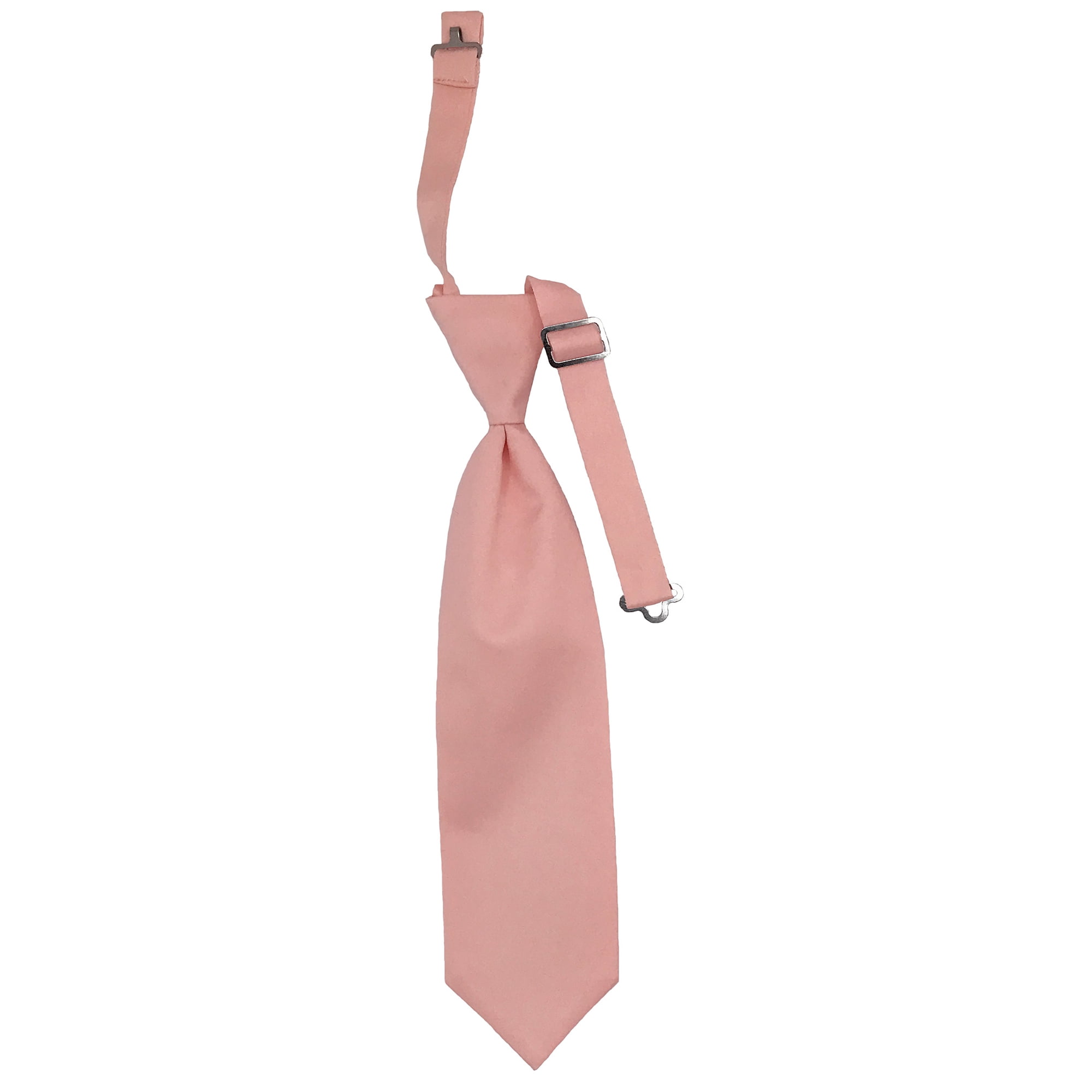 Boy’s Petal Peach Formal Satin Pre-Tied Neck Tie in a Variety of Colors ...