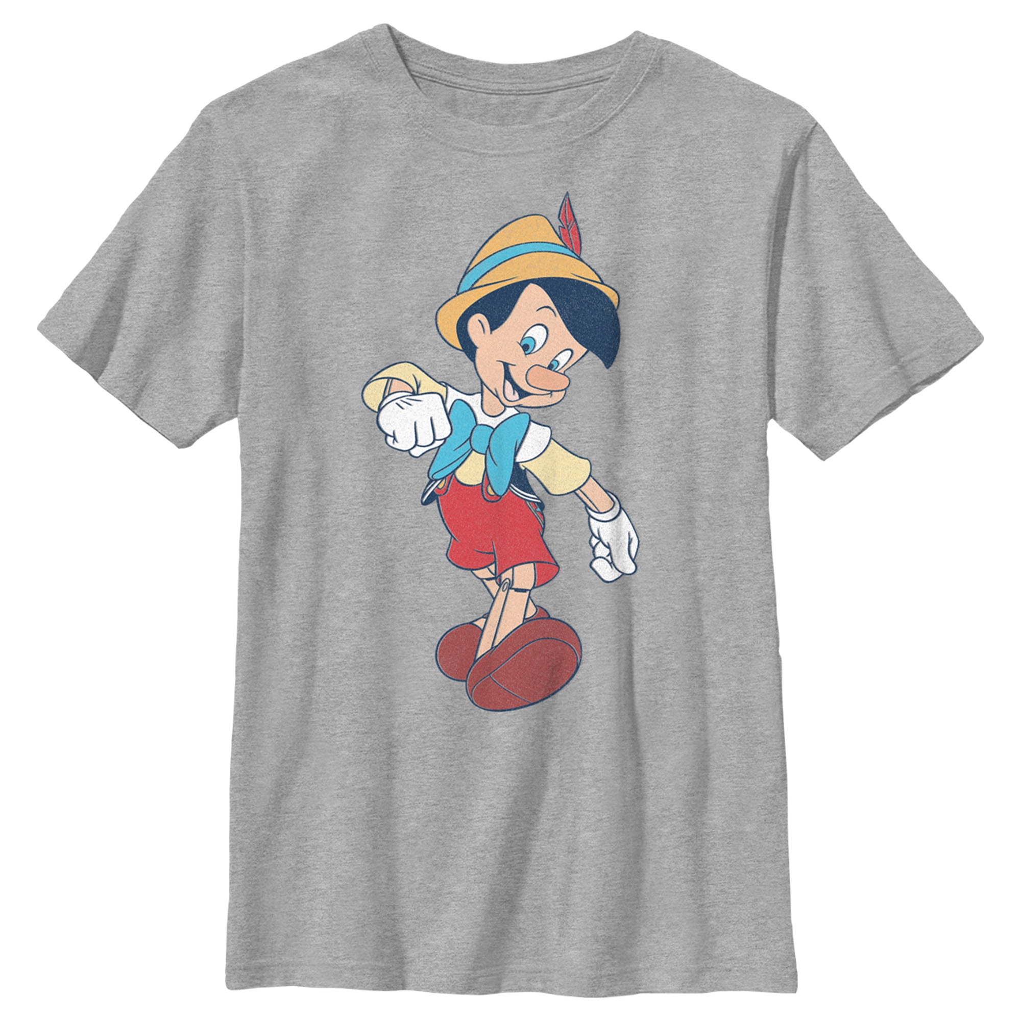 Boy's Pinocchio Real Boy Strut Graphic Tee Athletic Heather Large ...