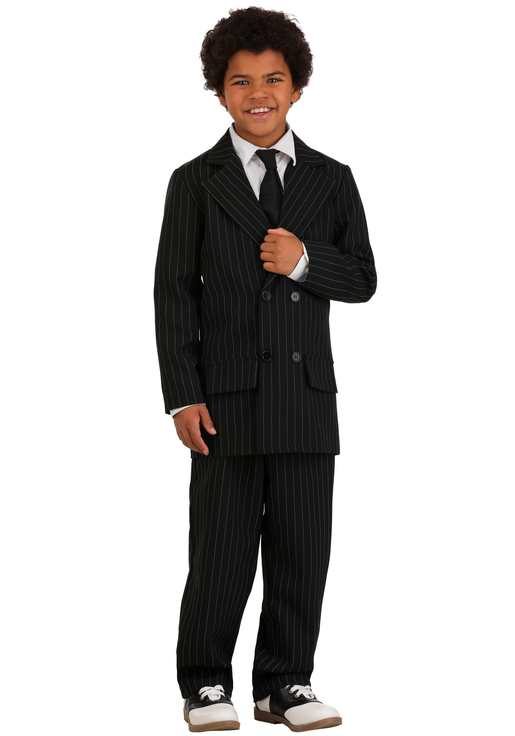 Boy's Pinstripe Gangster Suit Costume - Walmart.com