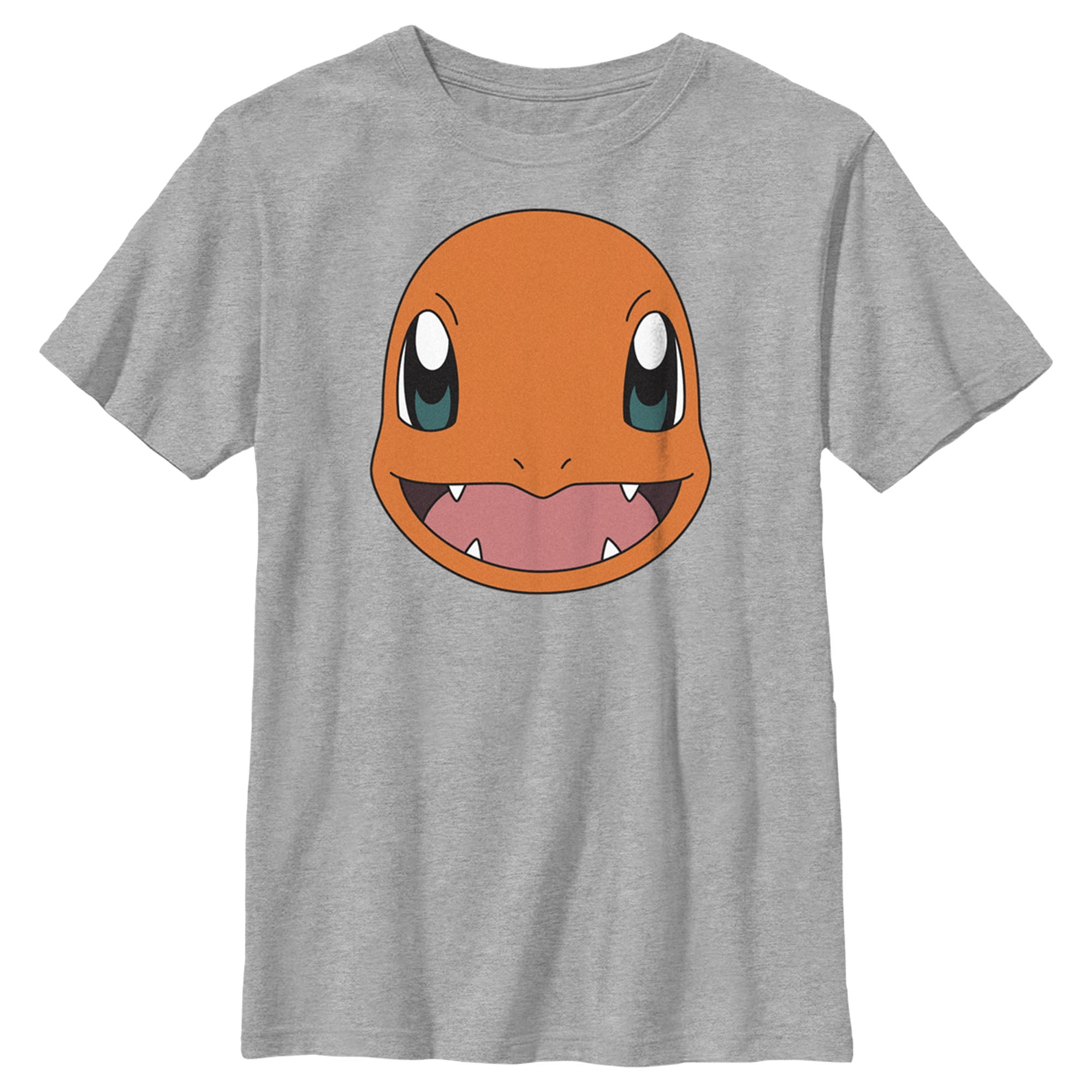 Boy's Pokemon Charmander Smile Graphic Tee Athletic Heather Large ...