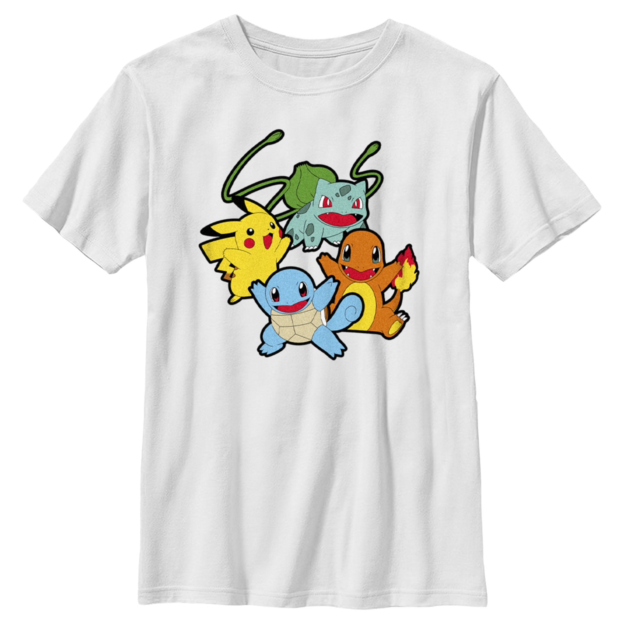 Boy's Pokemon Classic Characters Group Graphic Tee White Large ...