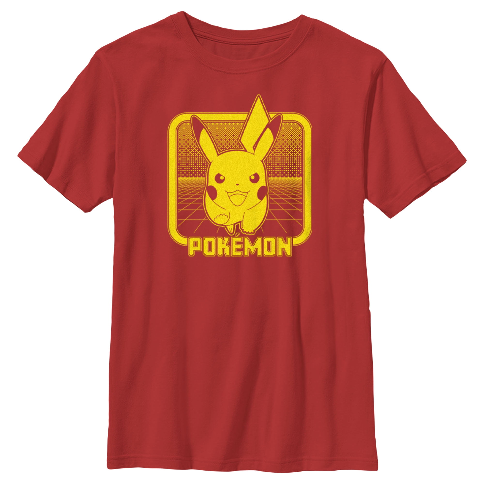 Boy's Pokemon Digital Pikachu Graphic Tee Red Large - Walmart.com