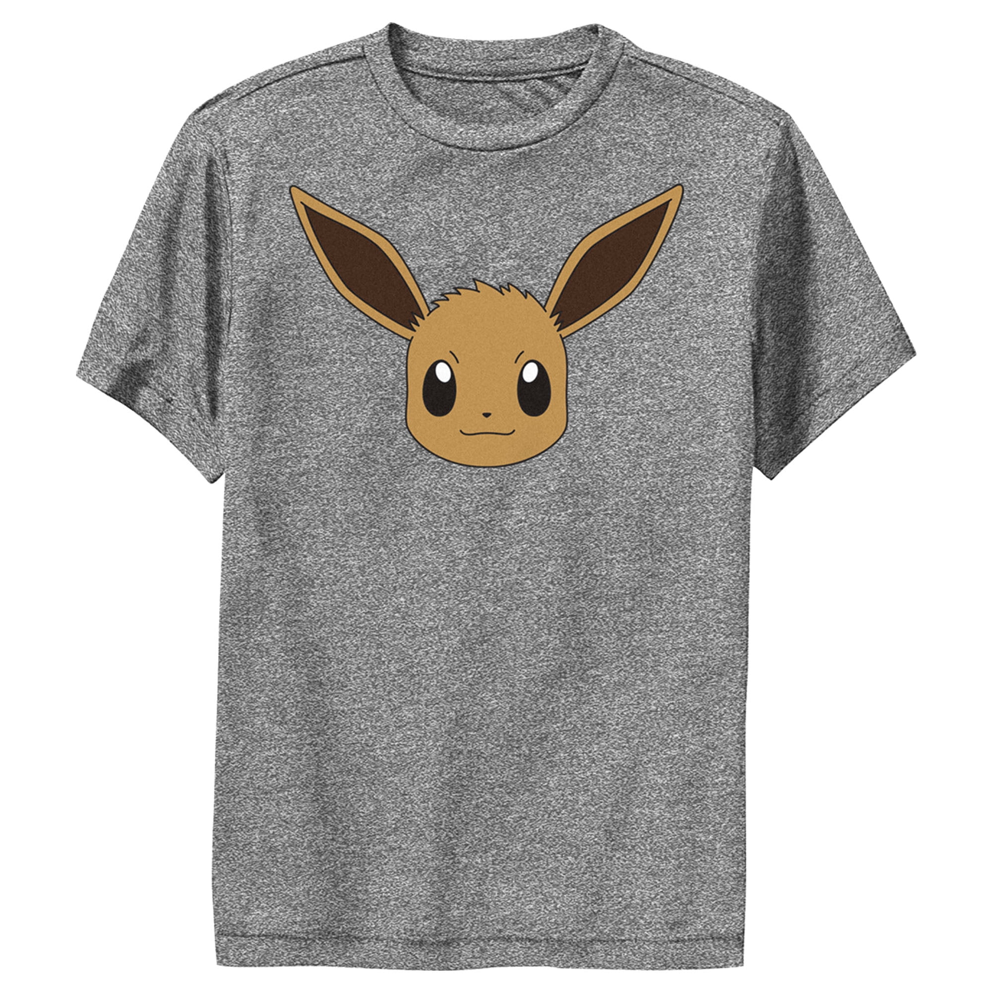 Boy's Pokemon Eevee Face Performance Graphic Tee Charcoal Heather ...