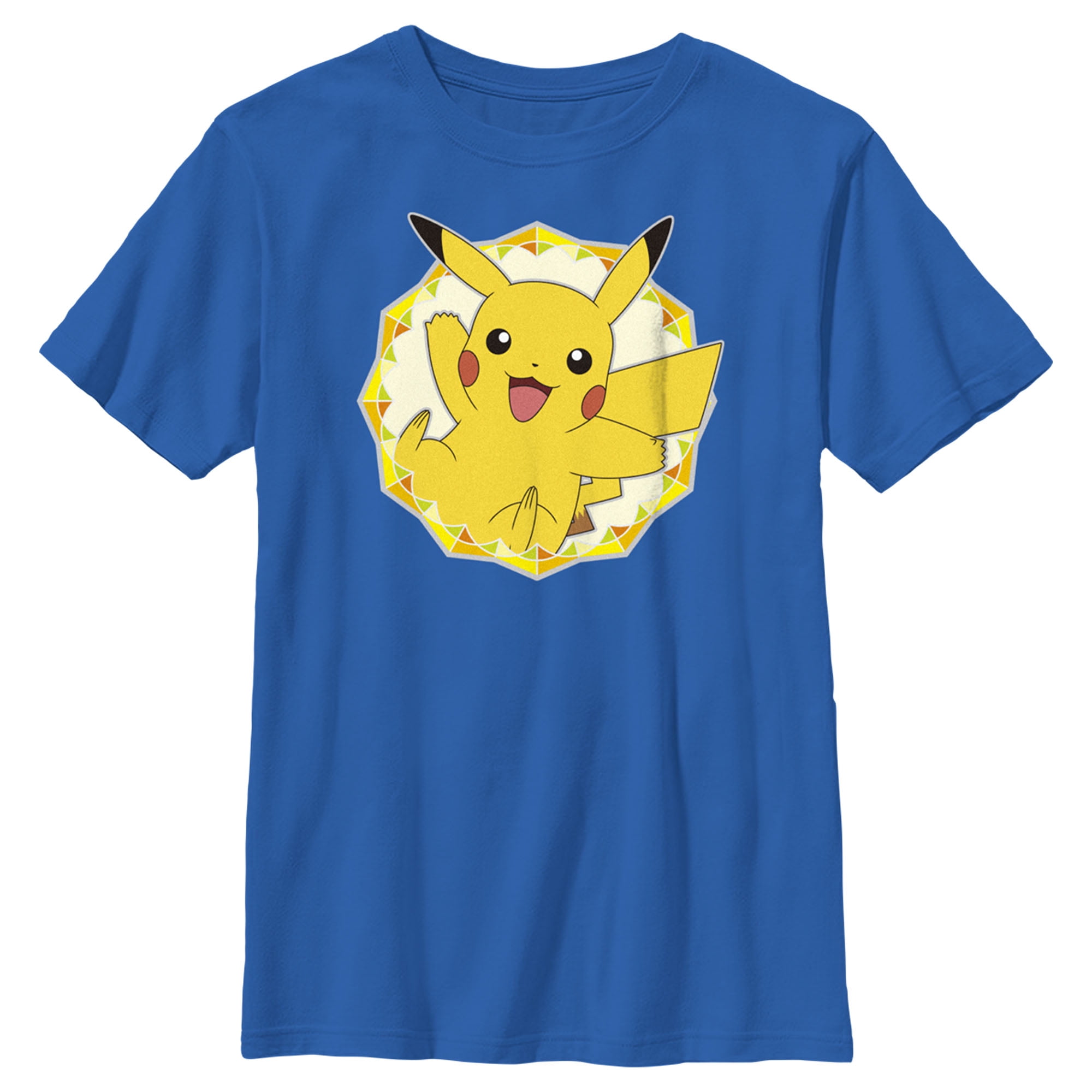 Boy's Pokemon Pikachu Circle Graphic Tee Royal Blue Small - Walmart.com