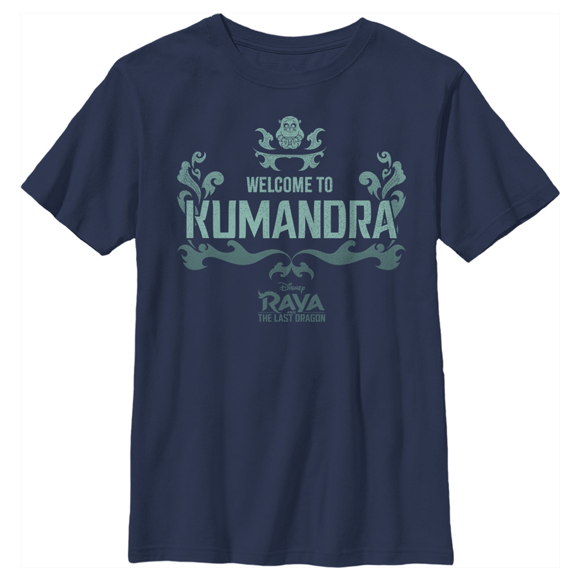 Boy's Raya and the Last Dragon Welcome to Kumandra Graphic Tee Navy ...