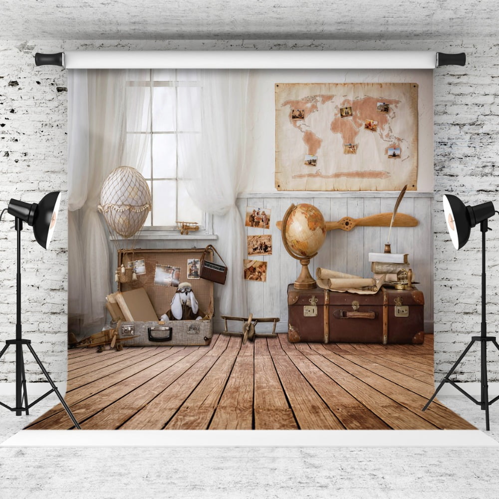 Boy's Room Suitcase Party Stage Play Photo Background Vinyl Cloth ...