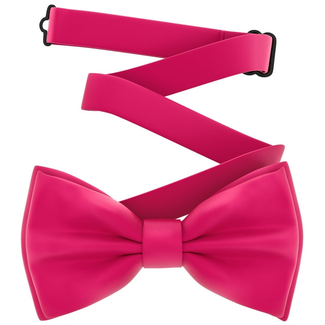 Boy's Rose Magenta Bow Tie Pre-Tied Style Formal Satin Classic Bowtie ...