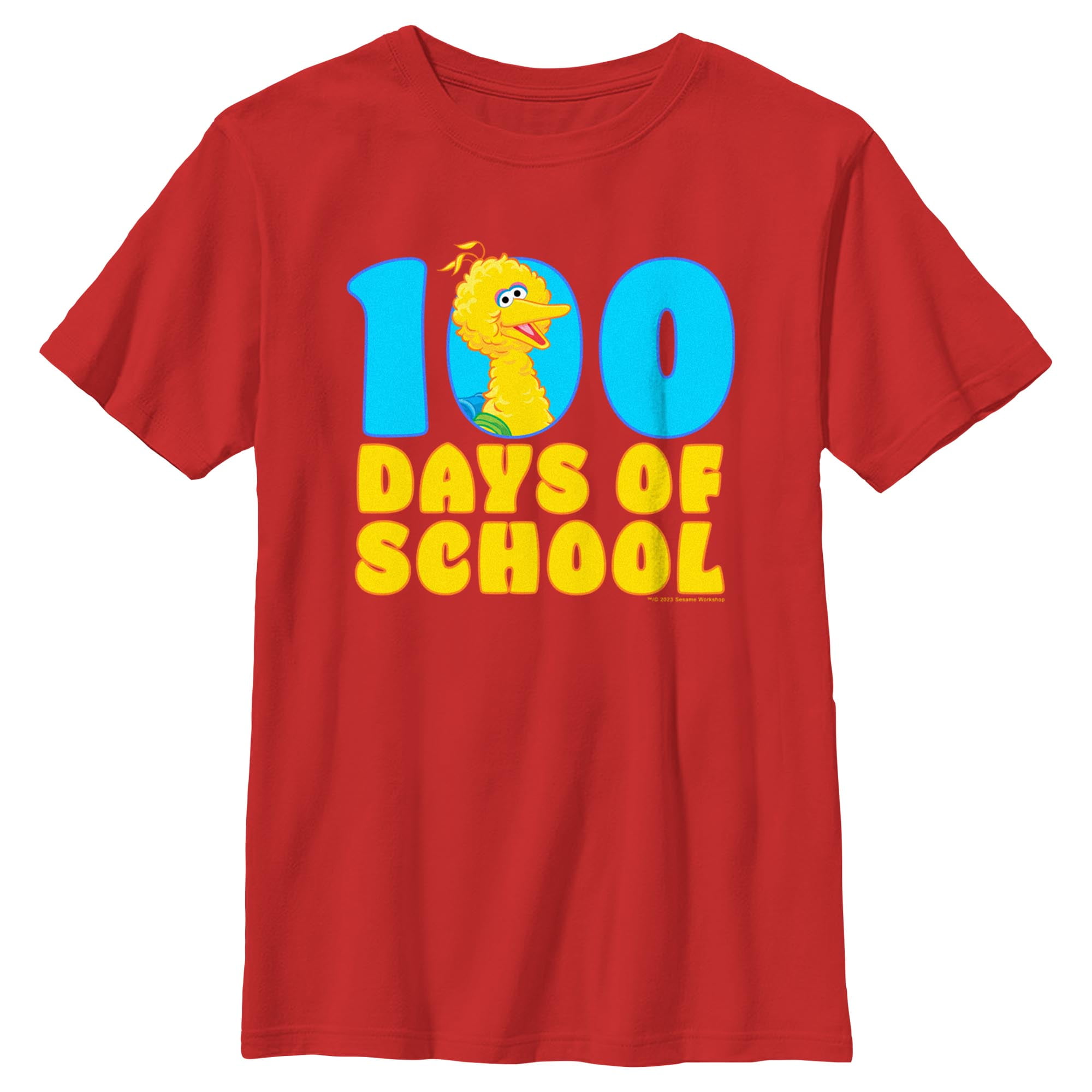 Boy's Sesame Street Big Bird 100 Days of School Graphic T-Shirt ...