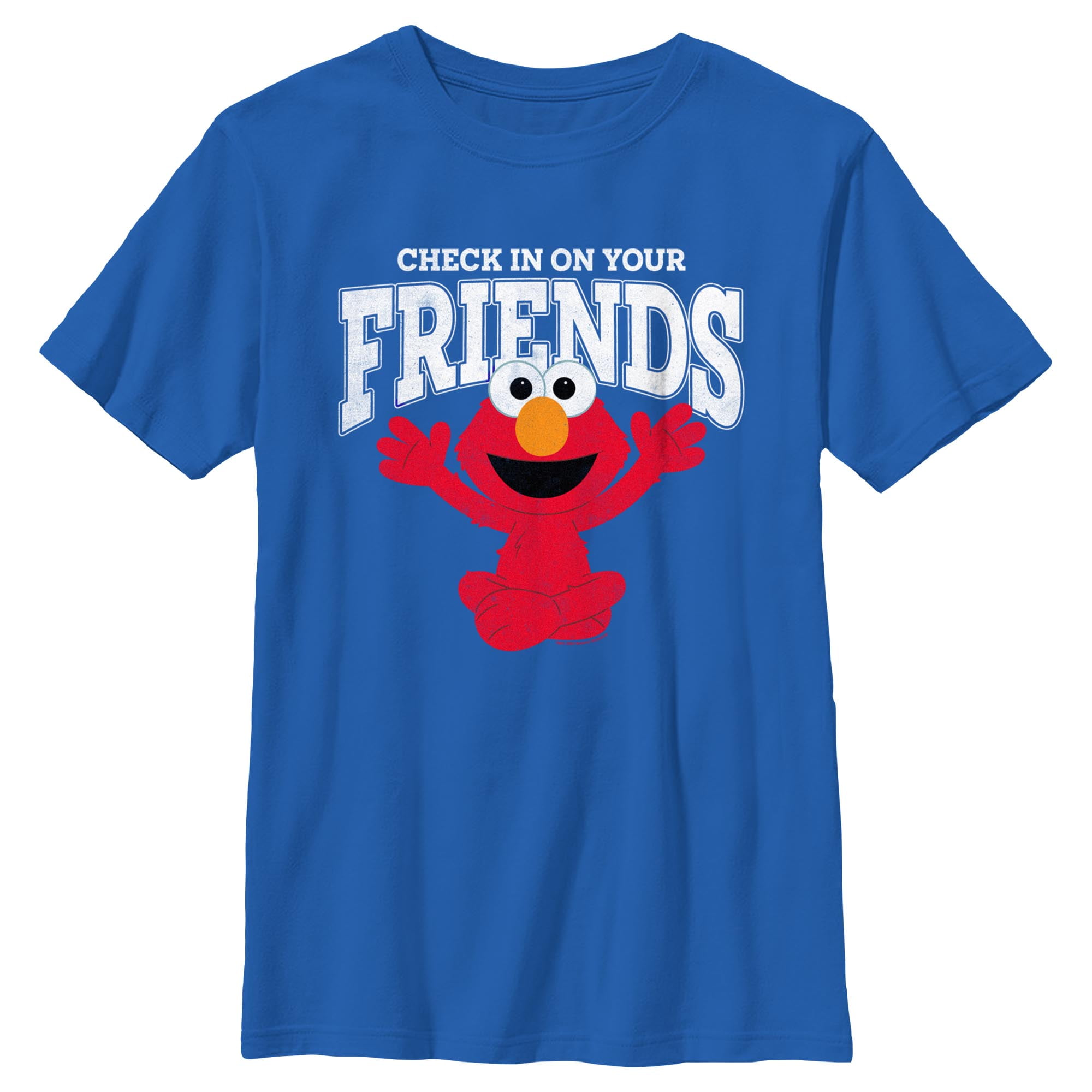 Boy's Sesame Street Check In On Your Friends Cute Elmo Graphic T-Shirt ...