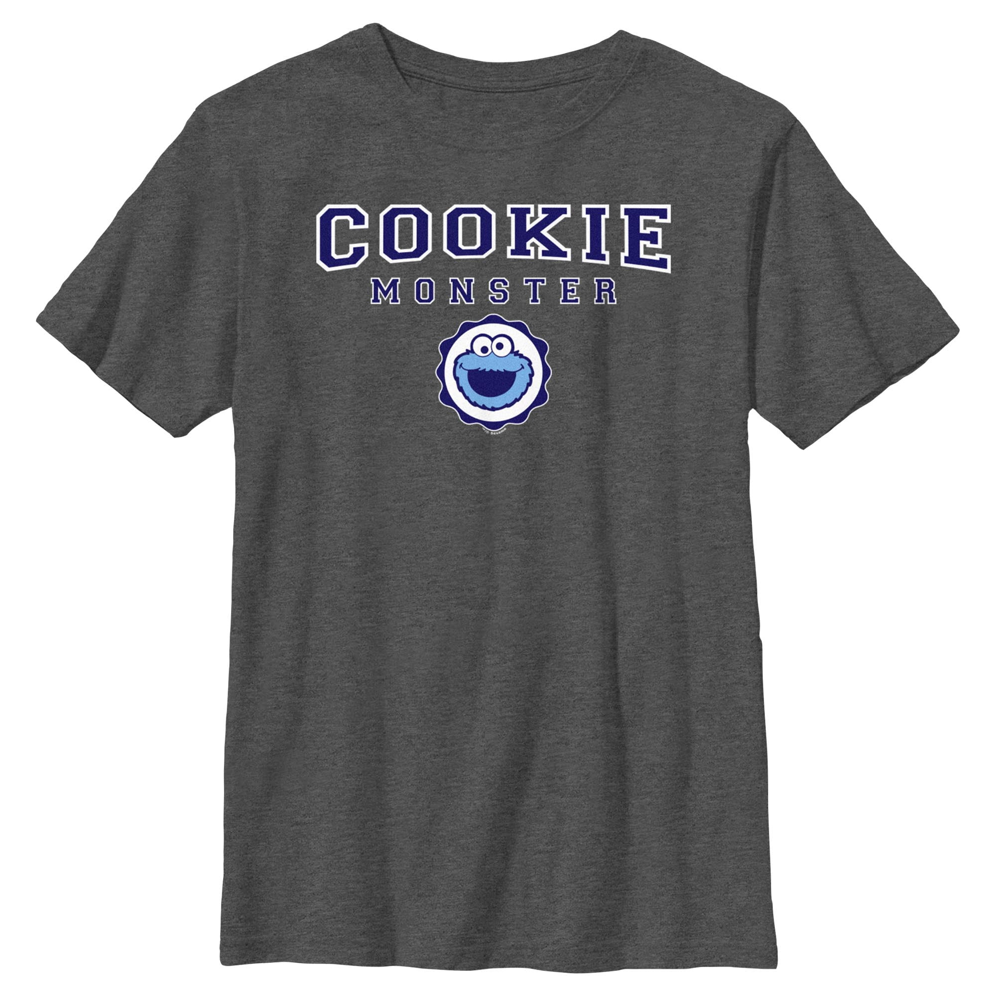 Boy's Sesame Street Cookie Monster Collegiate Graphic T-Shirt - Walmart.com