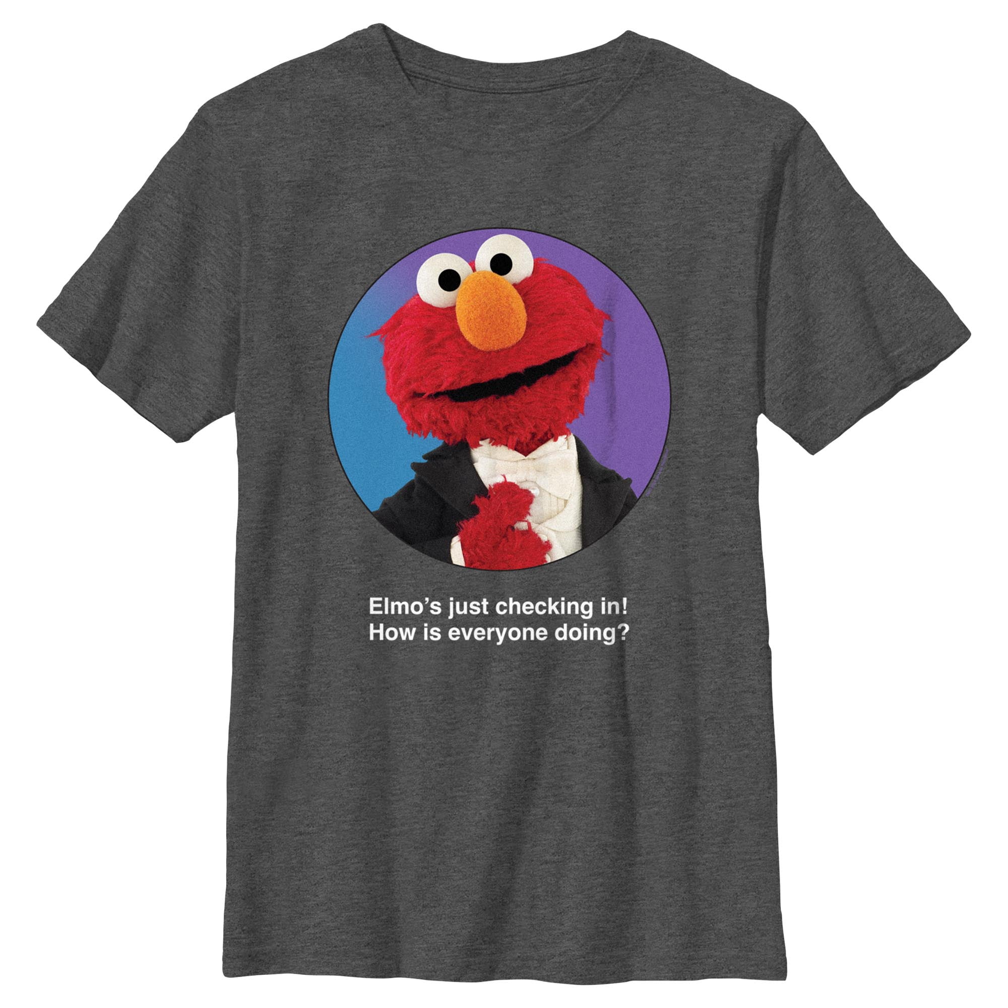 Boy's Sesame Street Elmo Tuxedo Checking In Graphic T-Shirt - Walmart.com