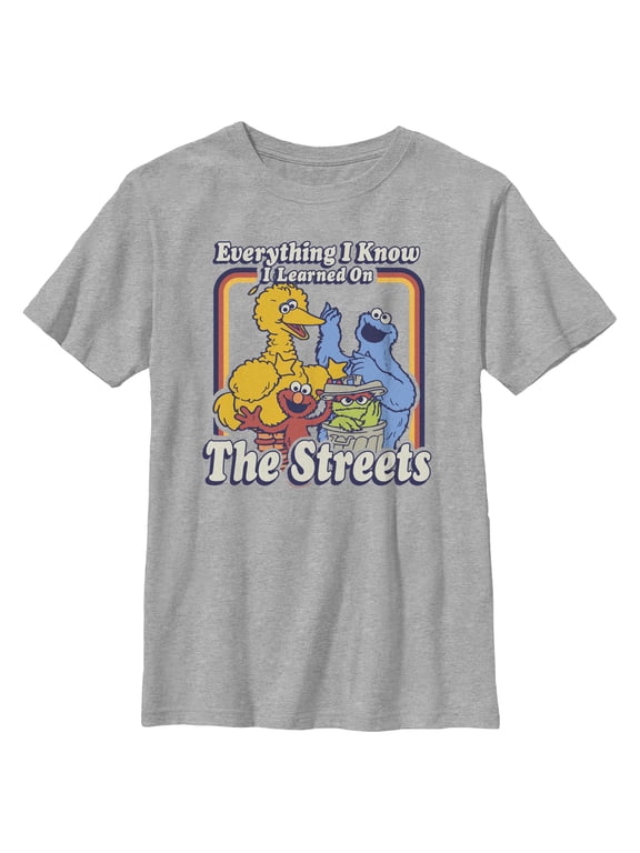 Men's Sesame Street Everything I Know I Learned on the Streets Graphic ...