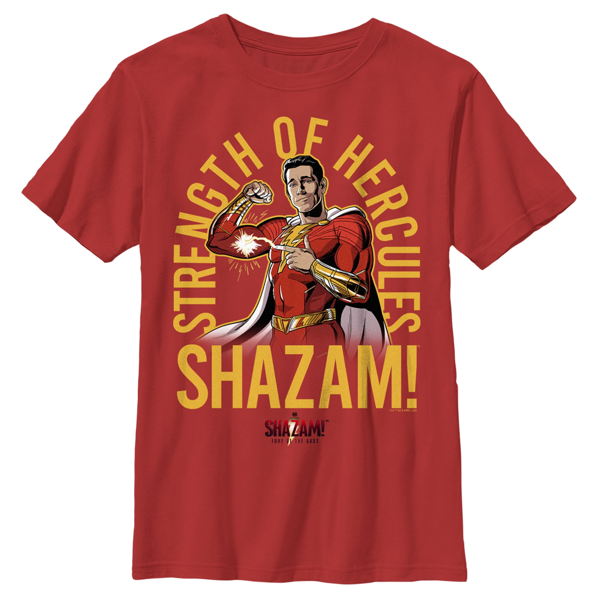Boy's Shazam! Fury of the Gods Strength of Hercules Graphic Tee Red ...