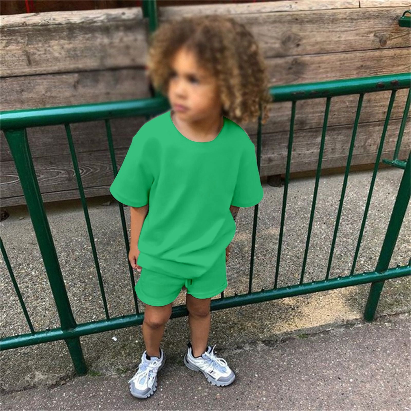 Boy's Short Sleeved Running Suit Casual Quick Drying Clothes Shorts ...