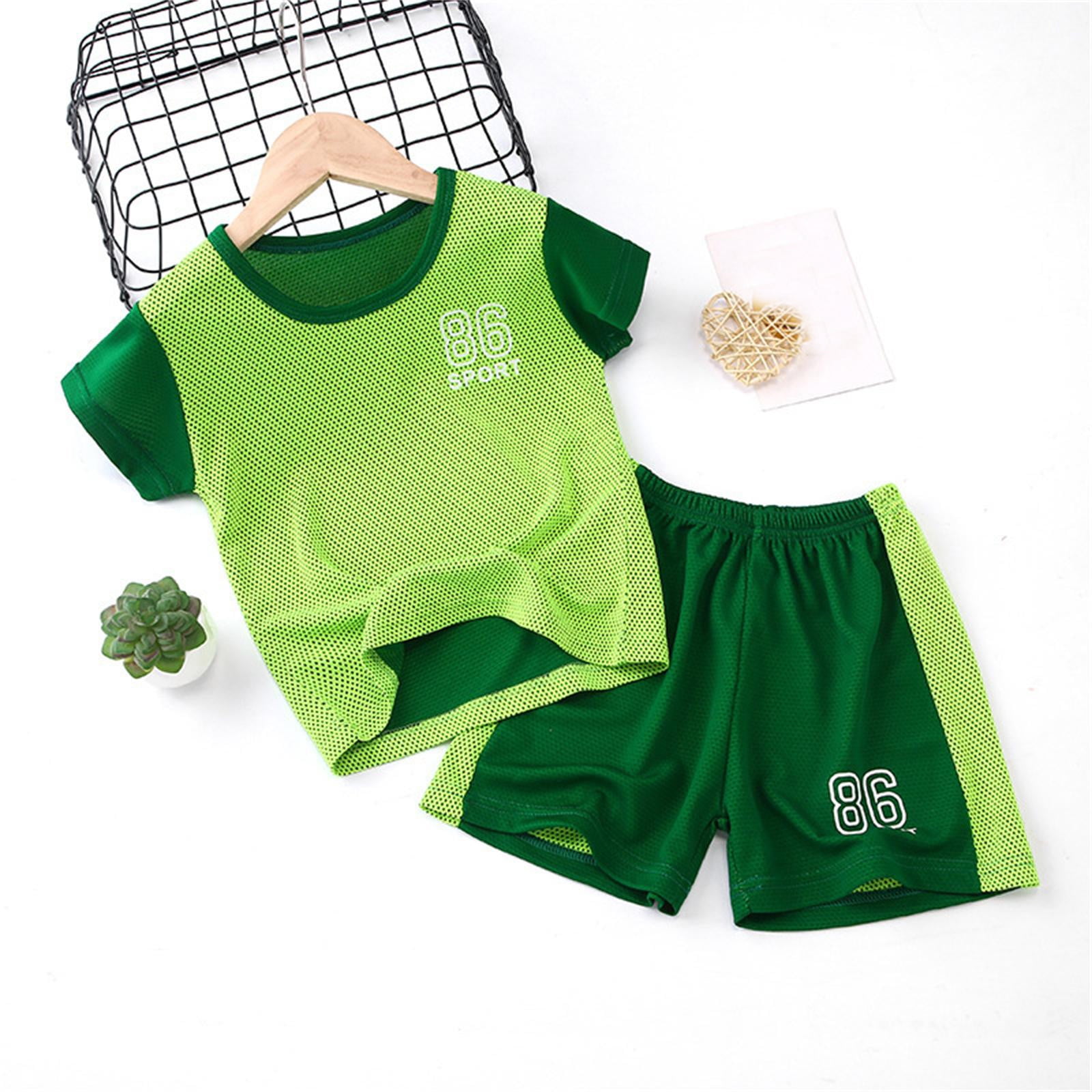 Boy's Short Sleeved Running Suit Casual Quick Drying Clothes T Shirts ...