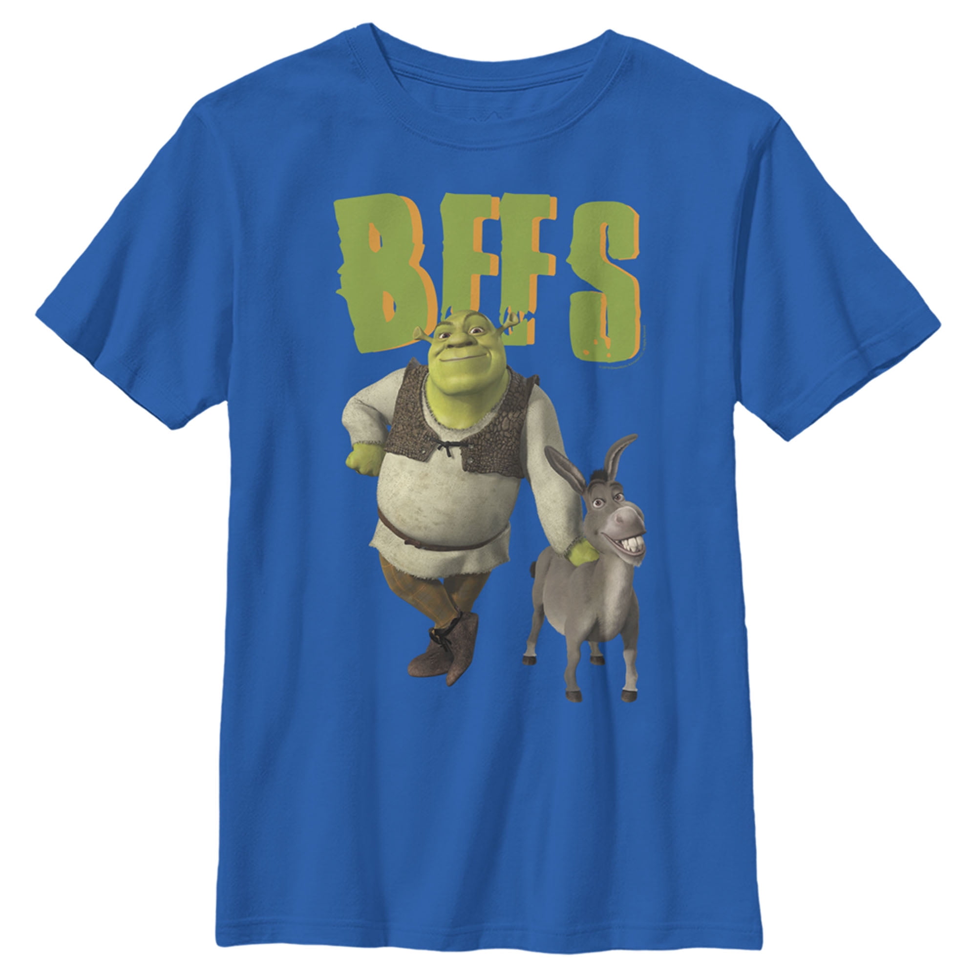 Boy's Shrek Donkey and Shrek Best Friends Graphic Tee Royal Blue Small ...