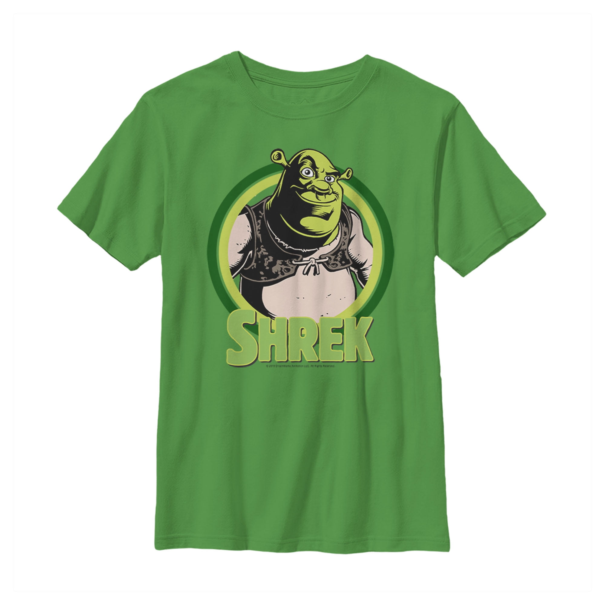 Boy's Shrek Vest Retro Circle Graphic Tee Kelly Green Medium - Walmart.com