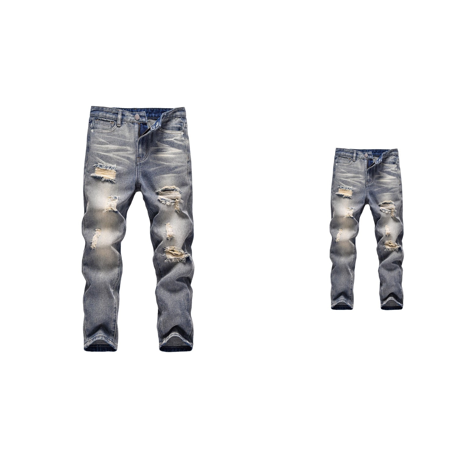 Boy's Skinny Fit Ripped Distressed Fashion Denim Jeans Pants, Destroyed ...