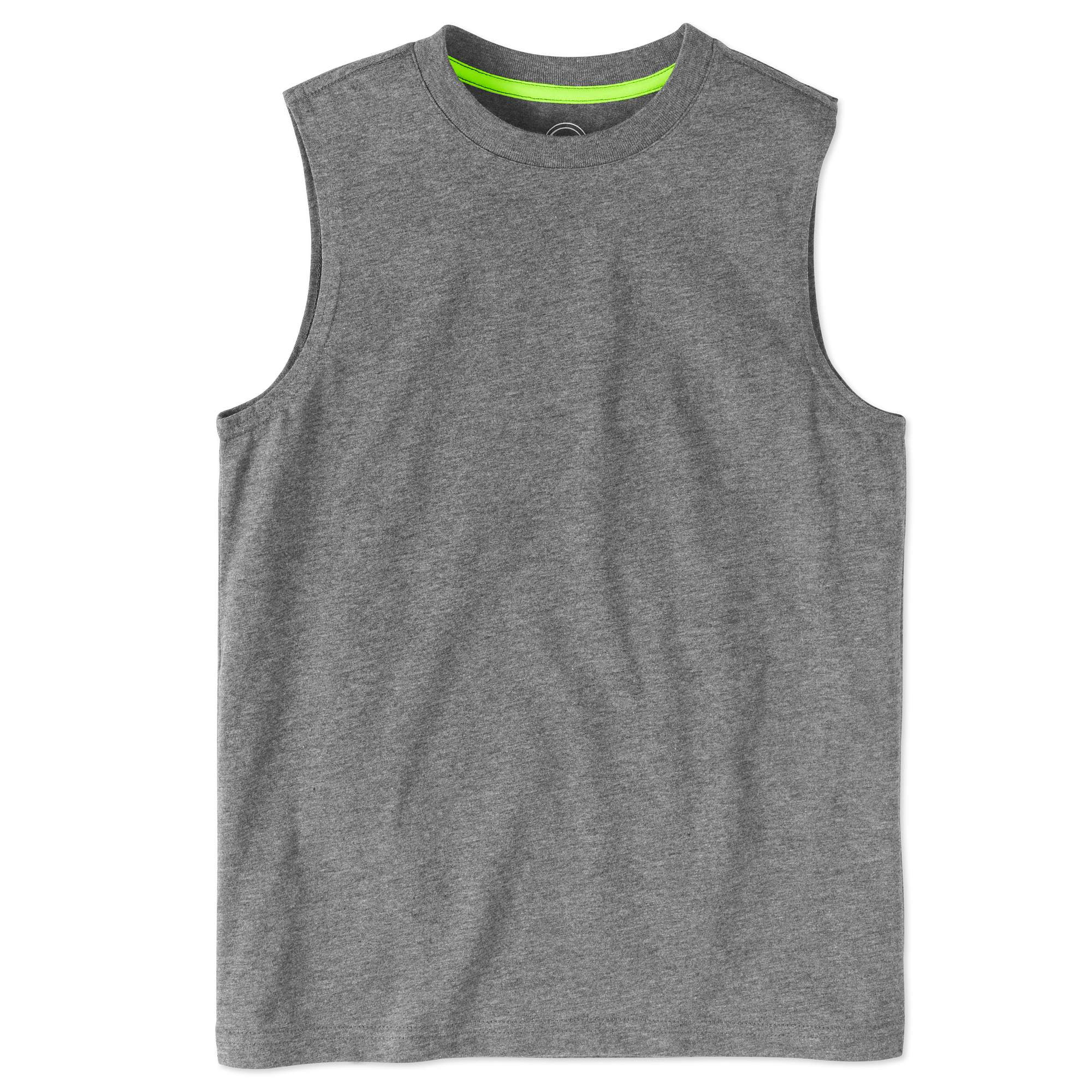 Boy's Sleeveless Solid Crew Neck Tank - Walmart.com