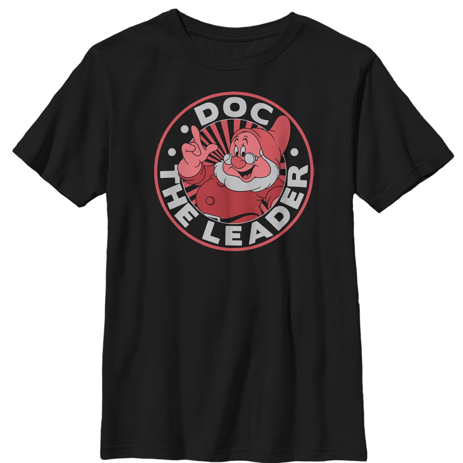 Boy's Snow White and the Seven Dwarfs Leader Doc Graphic Tee Black ...