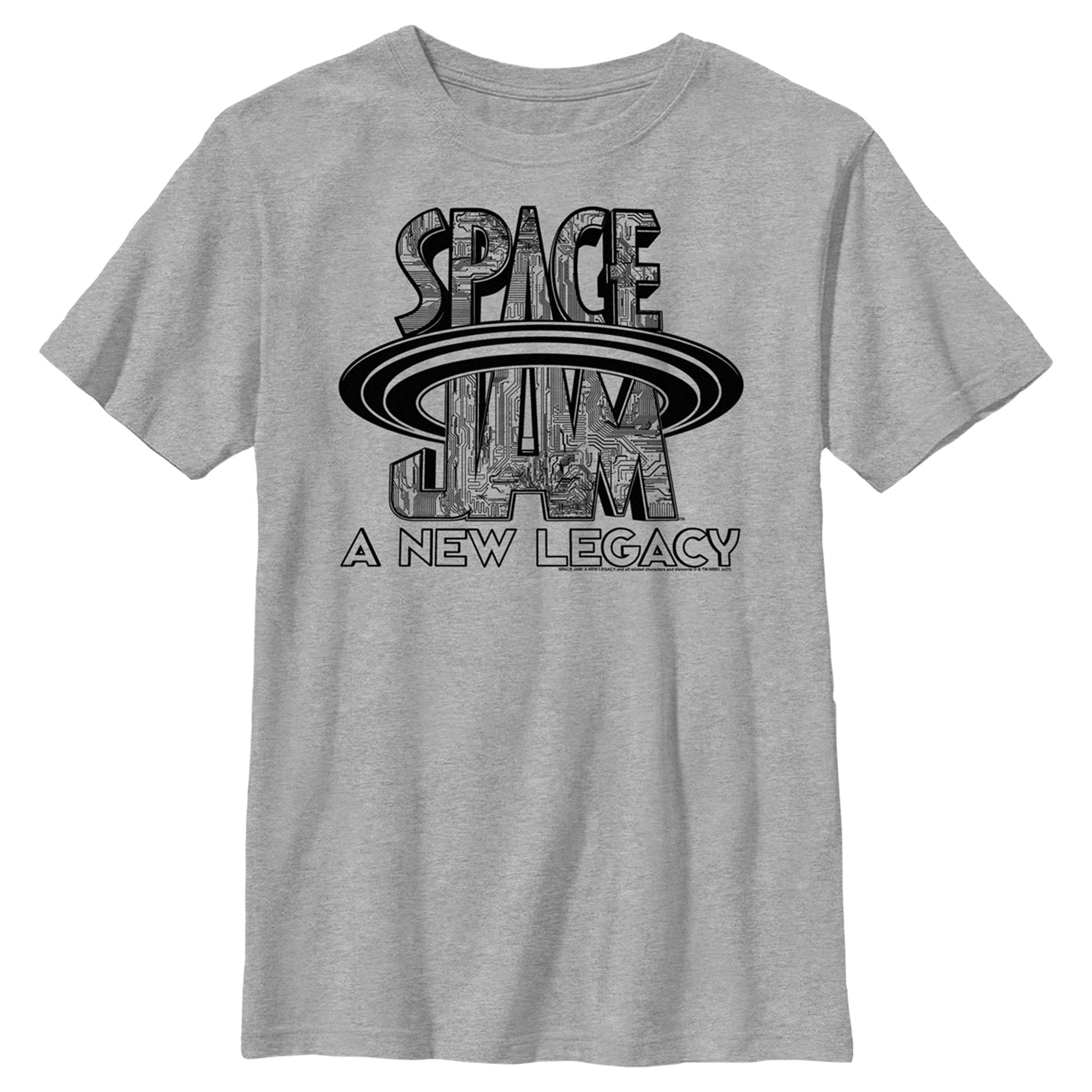 Boy's Space Jam: A New Legacy Cyber Logo Graphic Tee Athletic Heather ...
