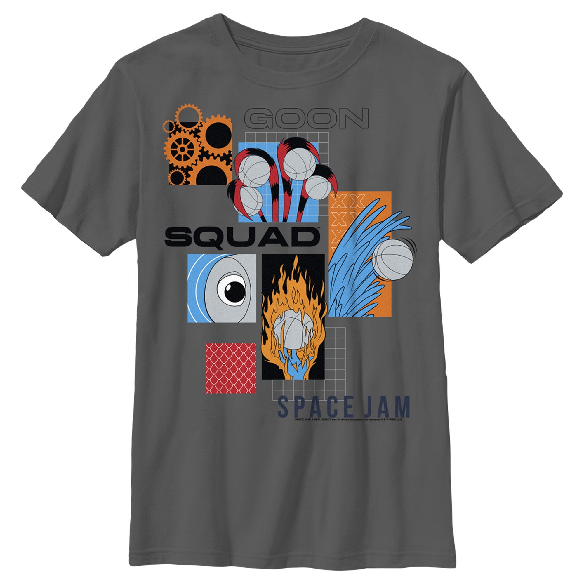 Boy's Space Jam: A New Legacy Goon Squad Abstract Graphic Tee Charcoal ...