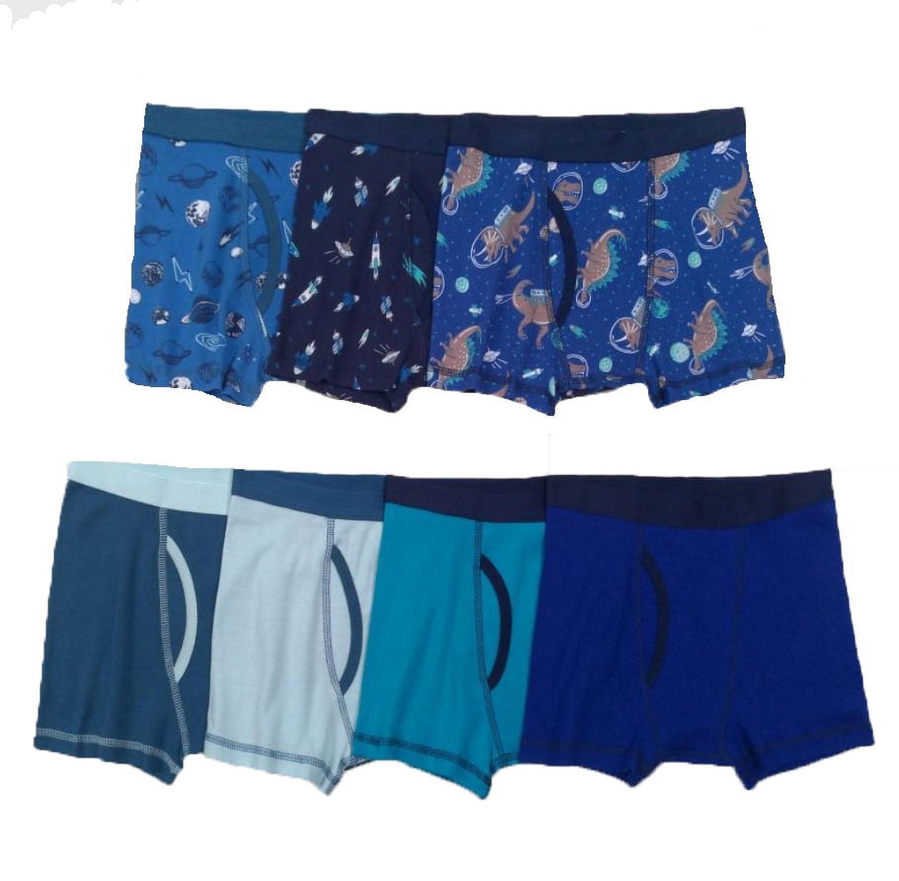 Boy's Space/Solids 7 Pack Boxer Briefs - X-Small 4/5 - Walmart.com