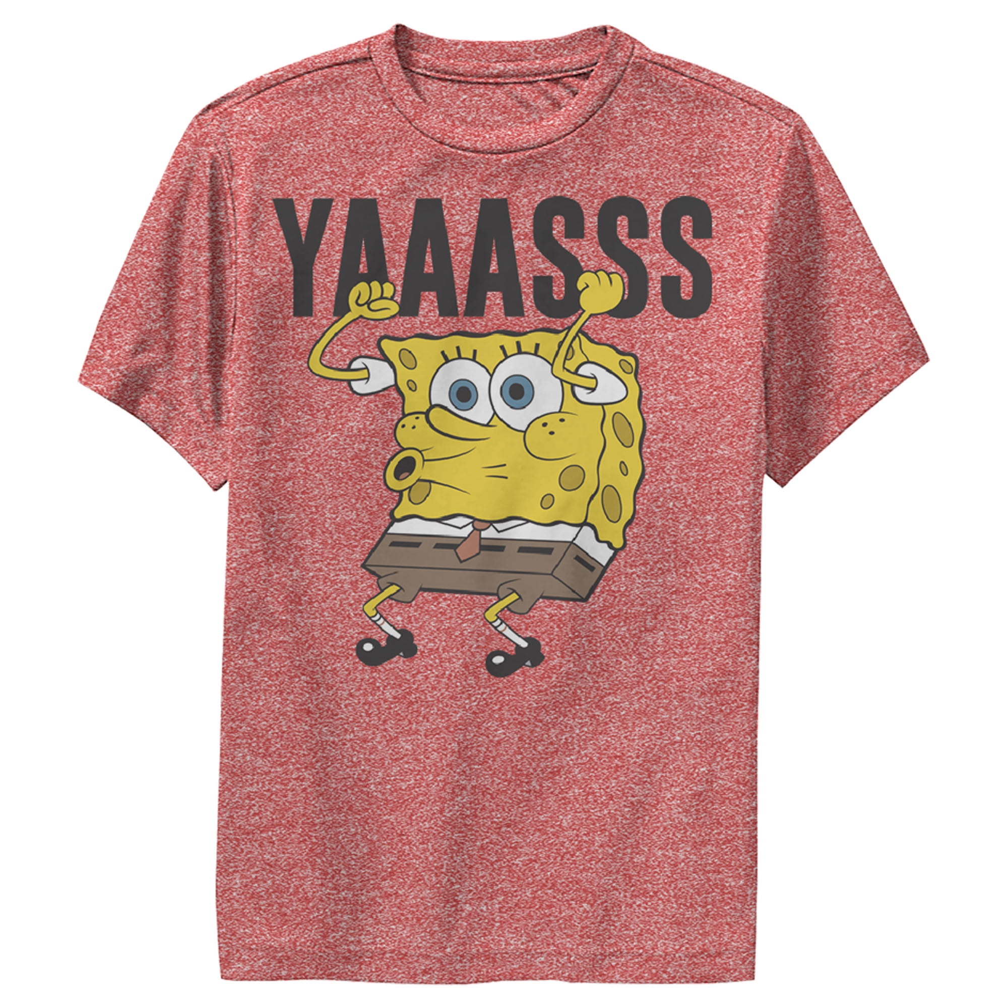 Boy's SpongeBob SquarePants Yasss Cheer Performance Graphic Tee Red ...