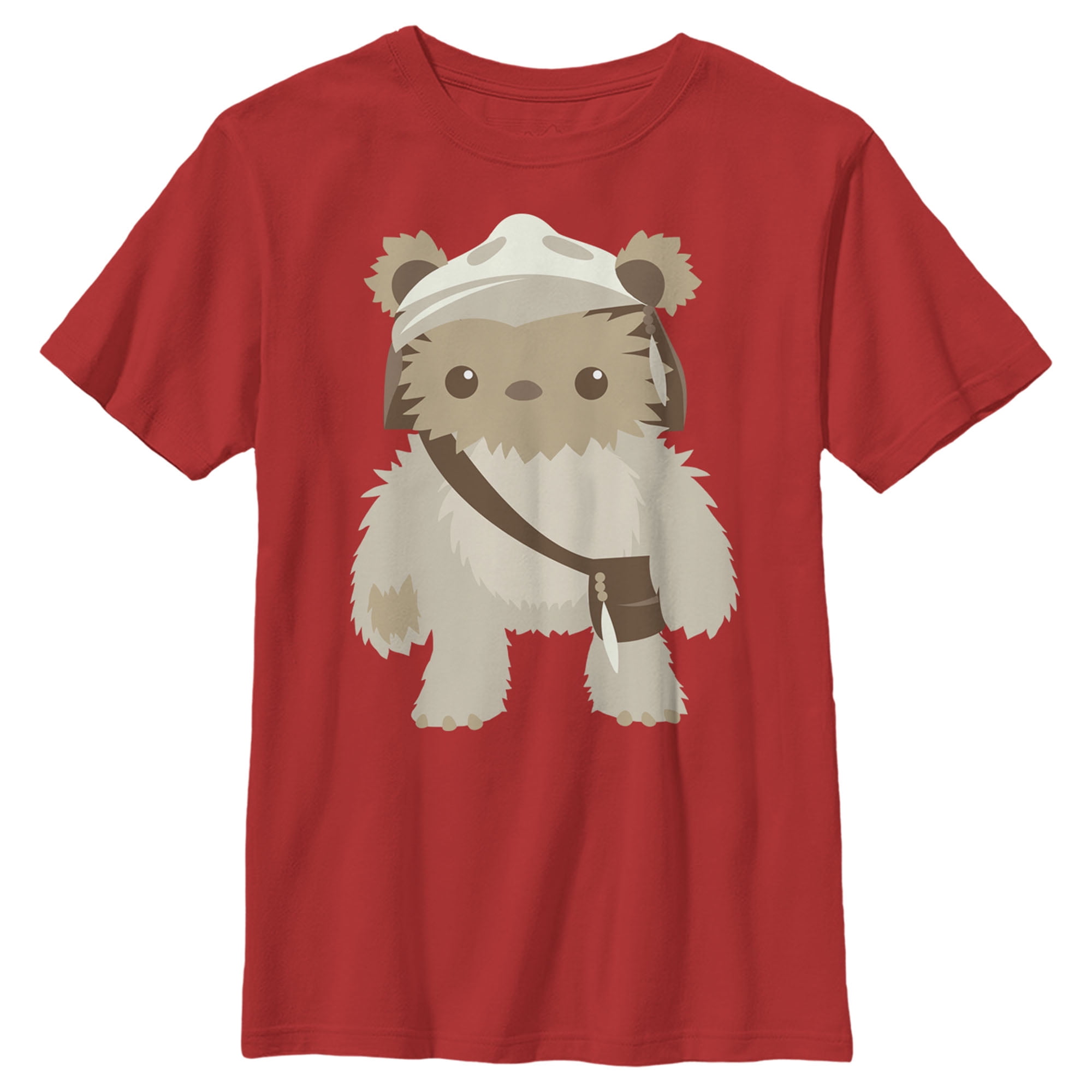 Boy's Star Wars Cute Cartoon Ewok Graphic Tee Red X Small - Walmart.com