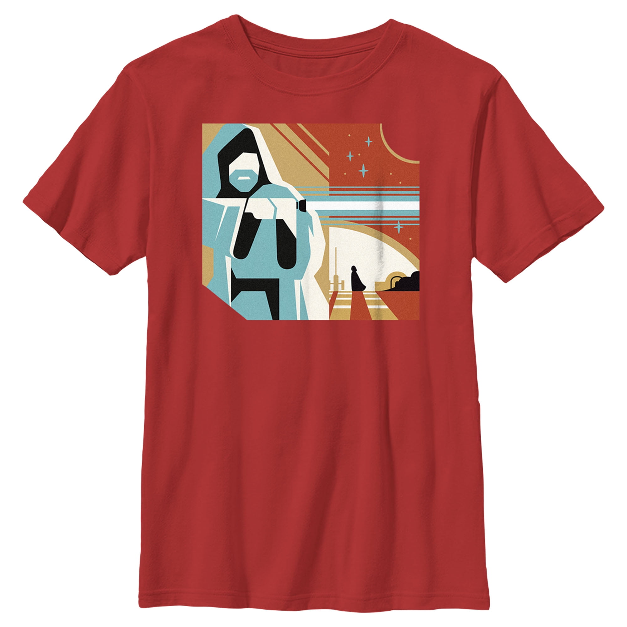 Boy's Star Wars: Obi-Wan Kenobi Geometric Obi-Wan Graphic Tee Red Small ...