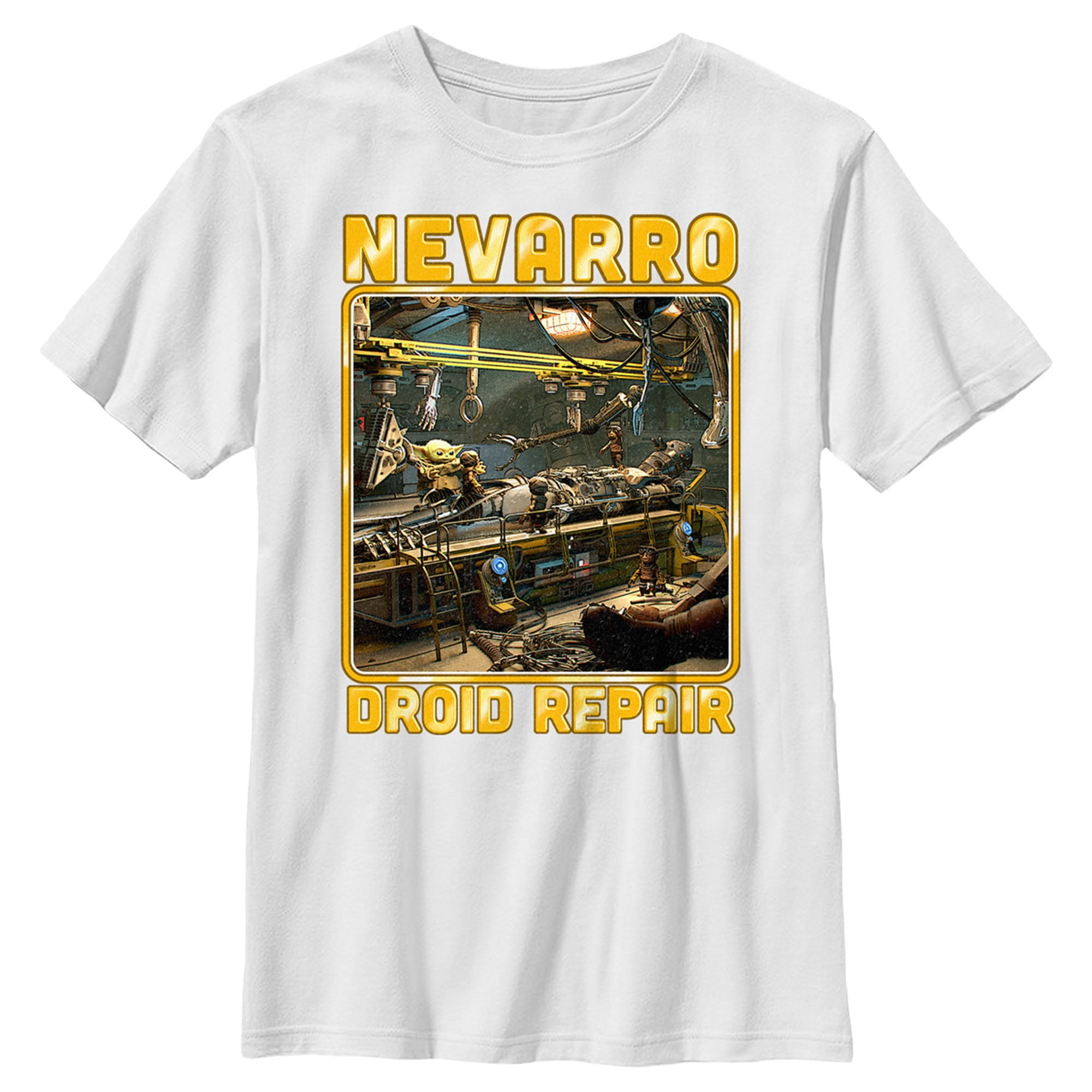 Boy's Star Wars: The Mandalorian Nevarro Droid Repair Graphic Tee White ...