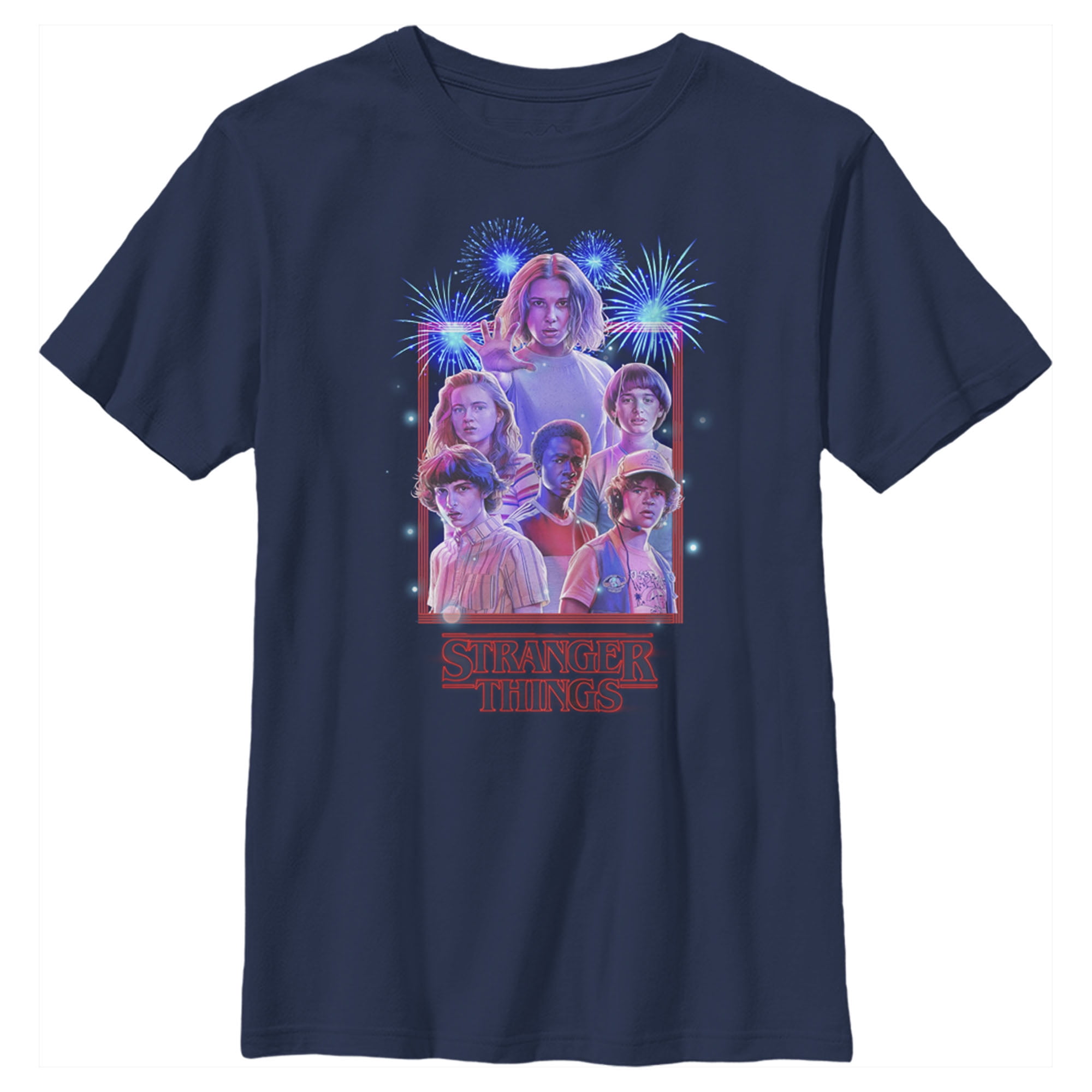 Boy's Stranger Things Fourth of July Character Frame Graphic T-Shirt ...