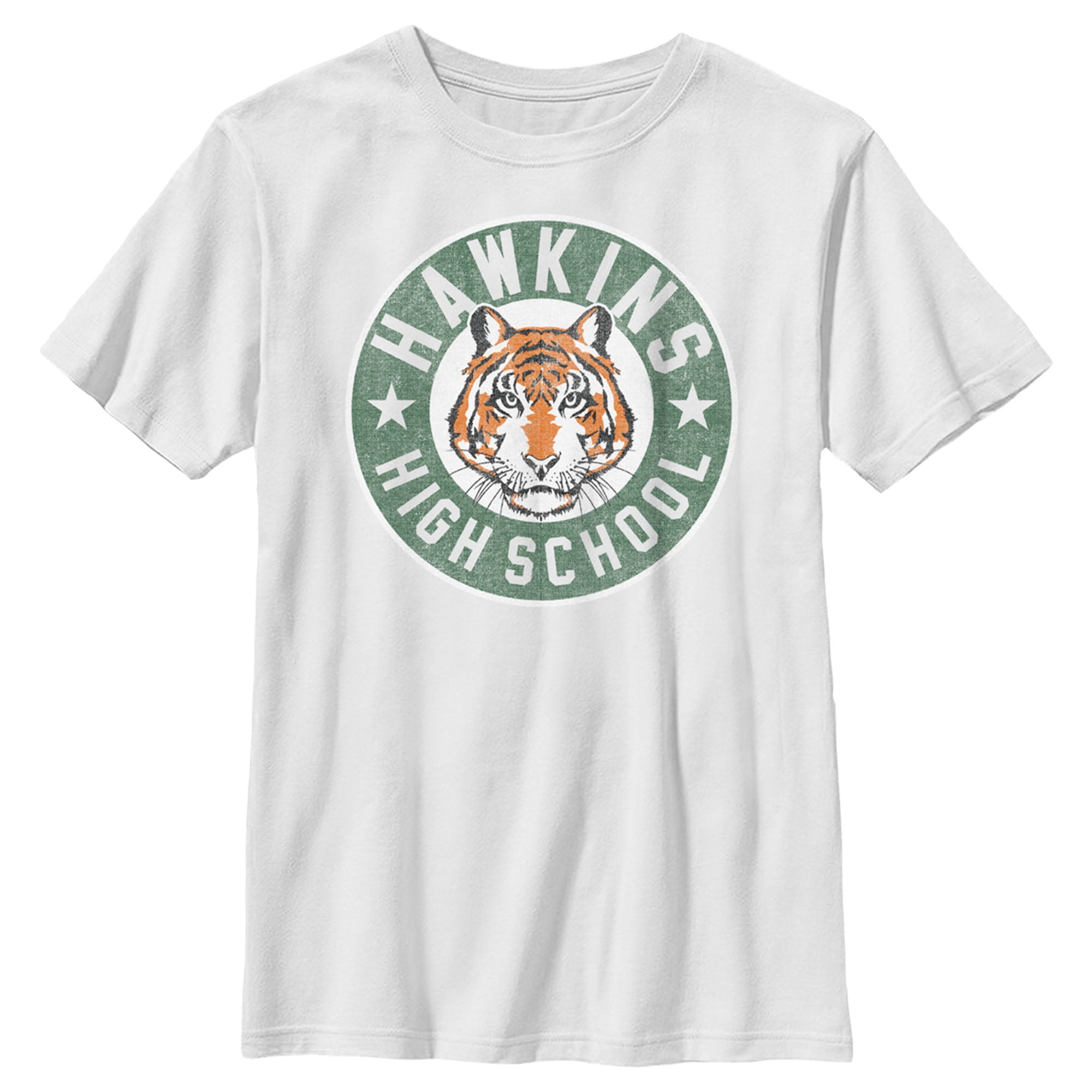 Boy's Stranger Things Retro Hawkins High School Tiger Mascot Graphic T ...