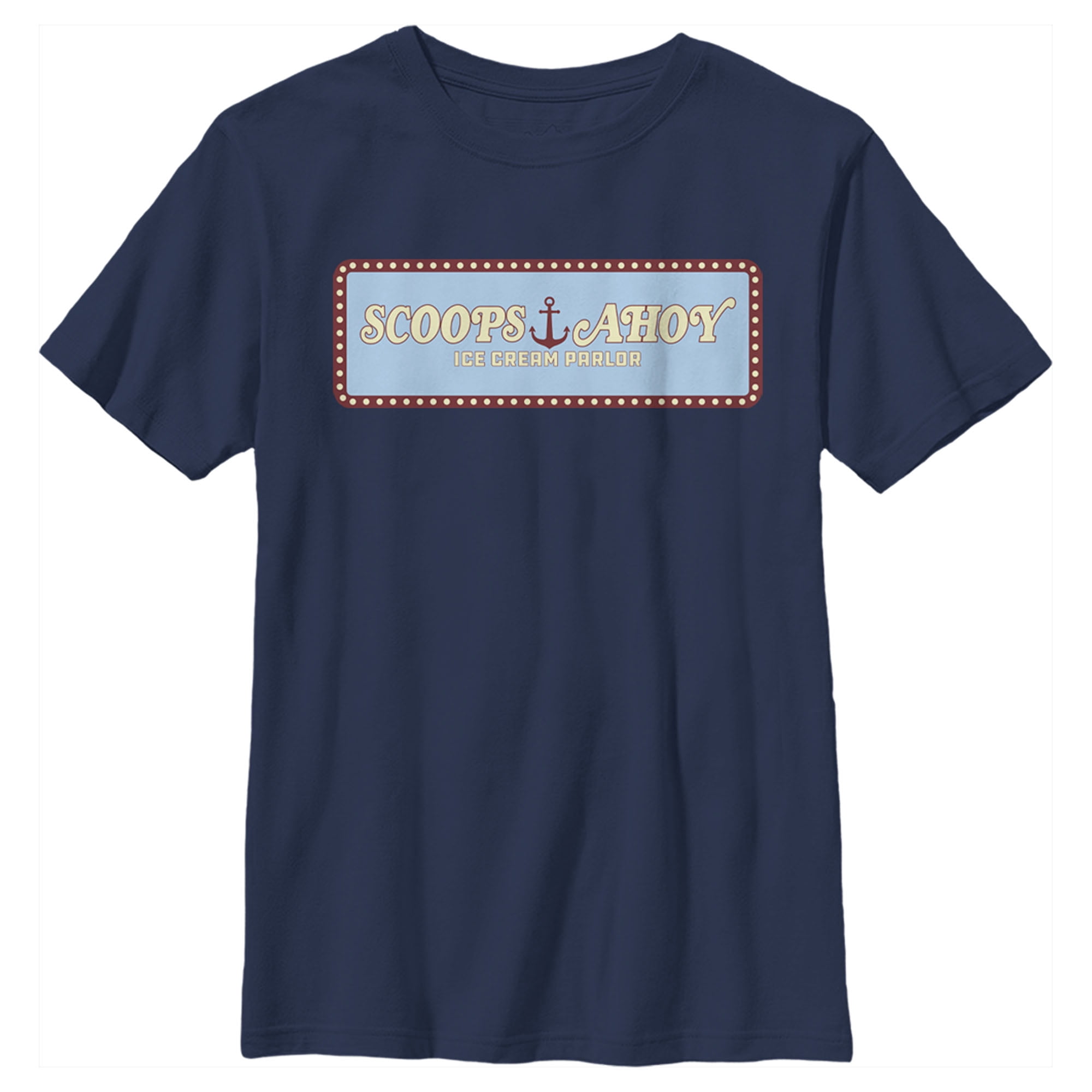 Boy's Stranger Things Scoops Ahoy Logo Graphic T-Shirt - Walmart.com