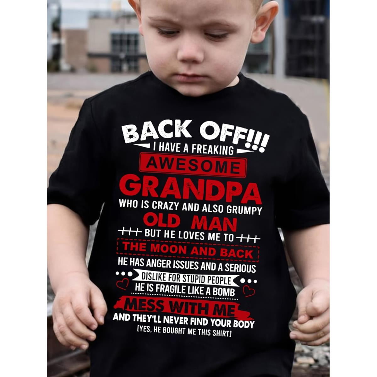 Boy's Summer Casual Short Sleeve T-Shirt - 'BACK OFF I HAVE A AWESOME ...