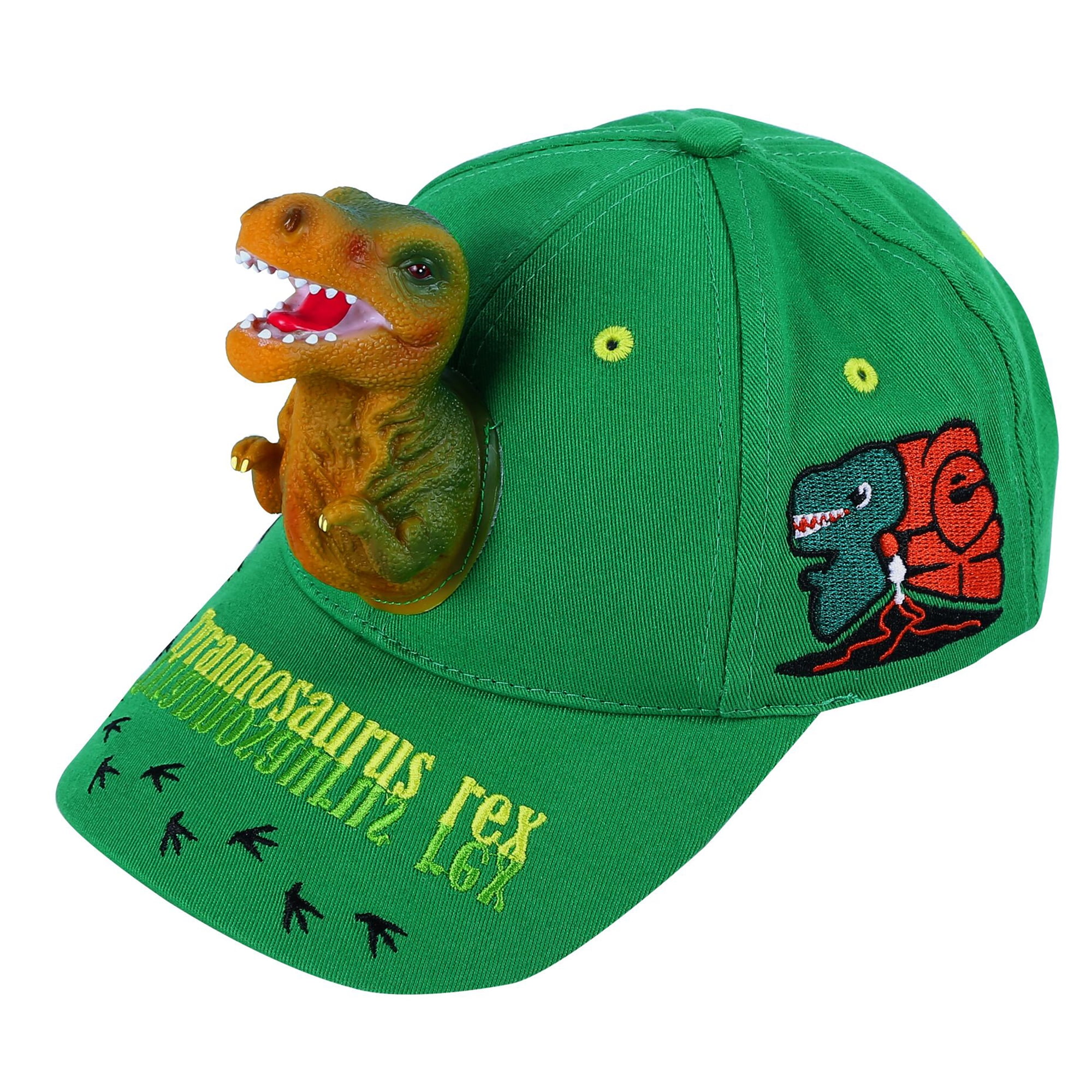 Boy’s Sun Hats 3D T-rex Jurassic Dinosaur Baseball Caps Cotton Funny Snapback Birthday Crazy ...