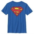 Boy's Superman Classic Logo Graphic Tee Royal Blue Large - Walmart.com