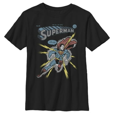 Boy's Superman Classic Logo Graphic Tee Royal Blue Large - Walmart.com