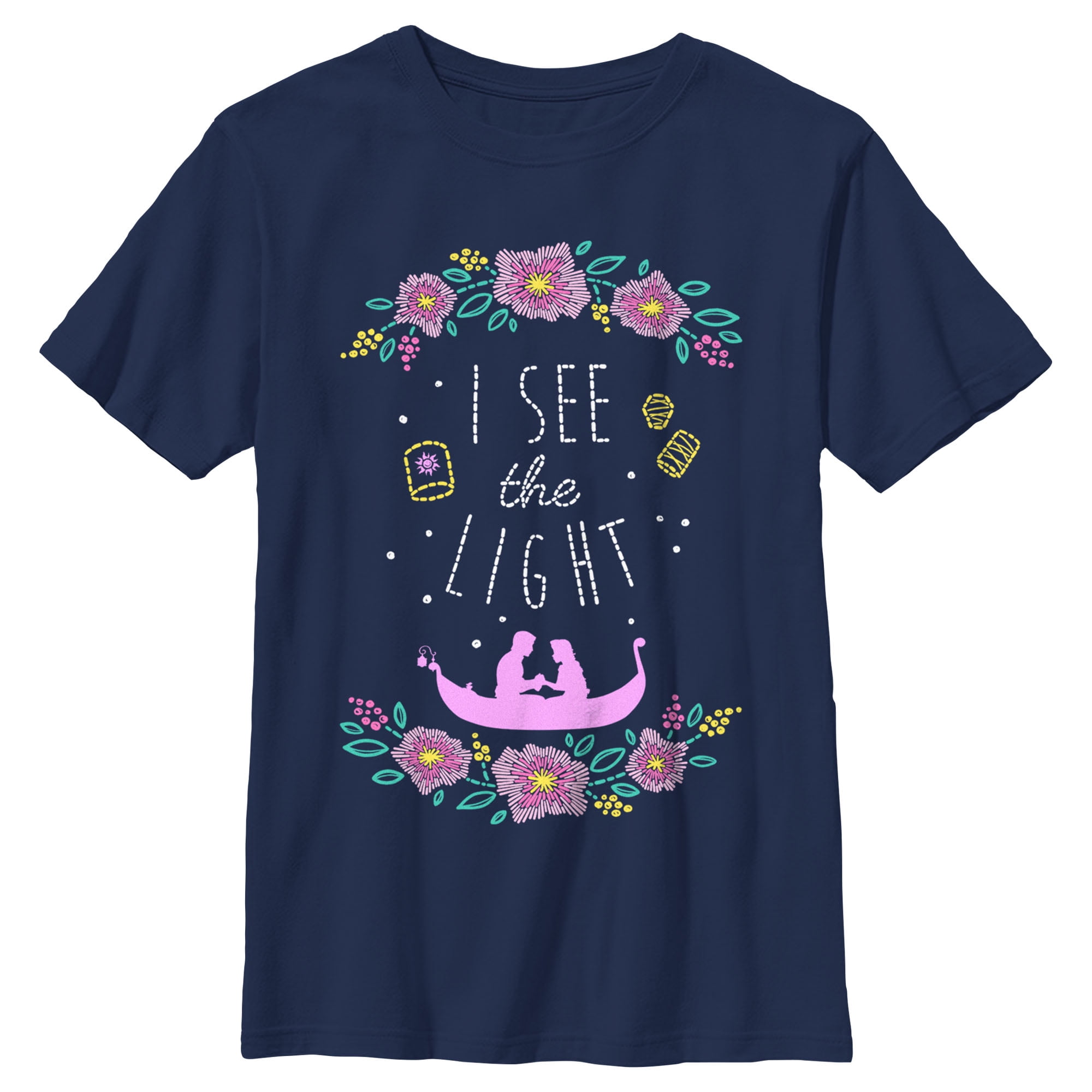 Boy's Tangled Rapunzel and Flynn I see the Light Graphic Tee Navy Blue ...